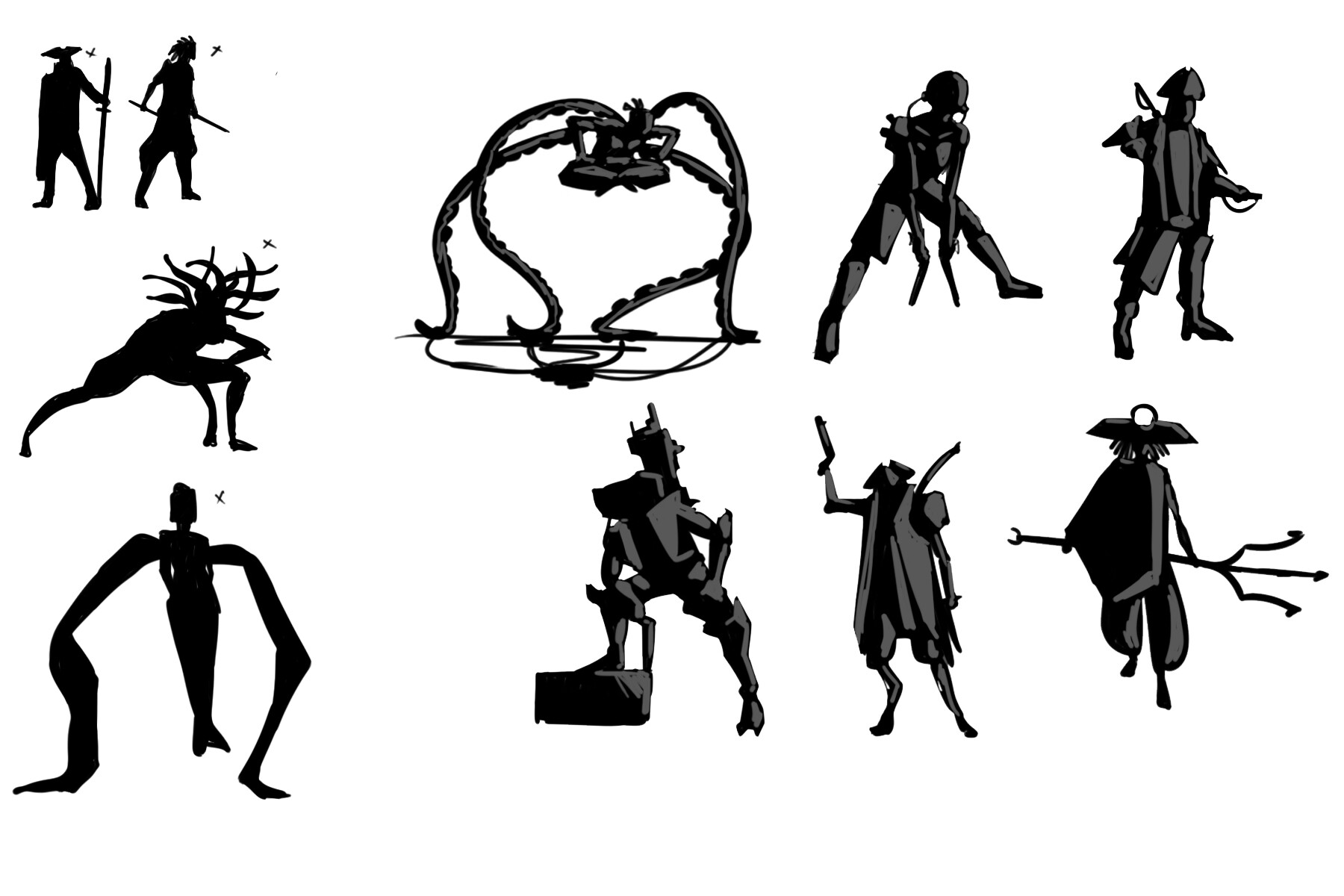 ArtStation - Silhouette design practice