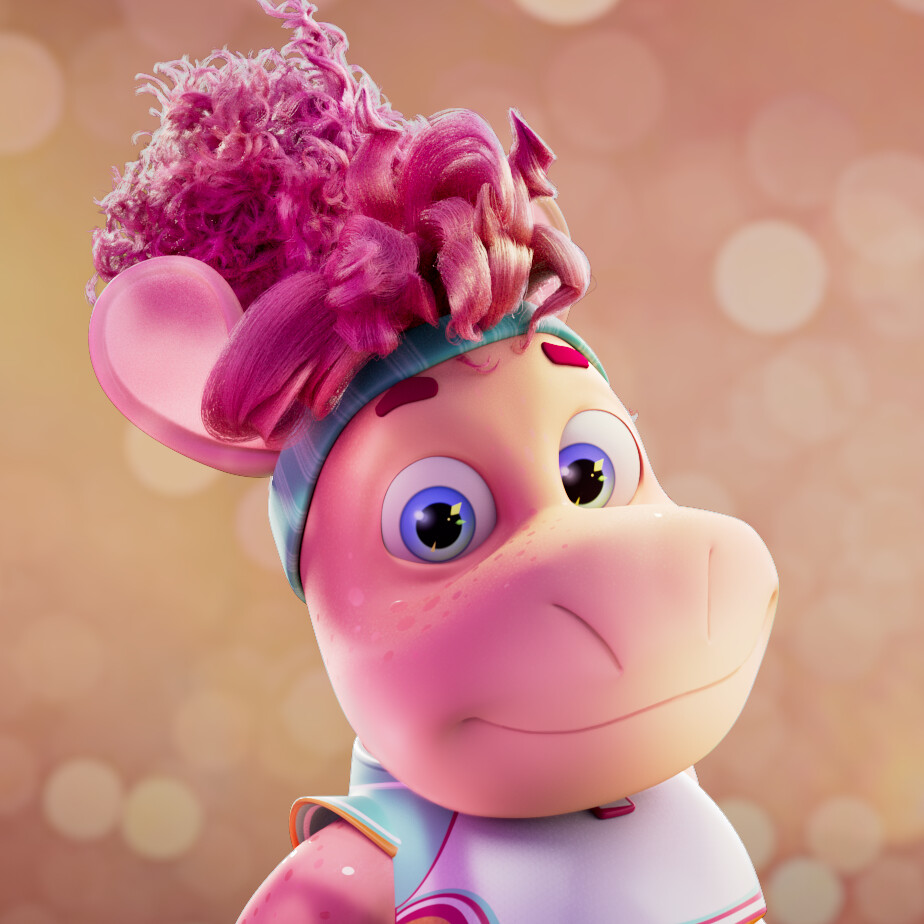 ArtStation - Hairstyle for a glamorous hippo