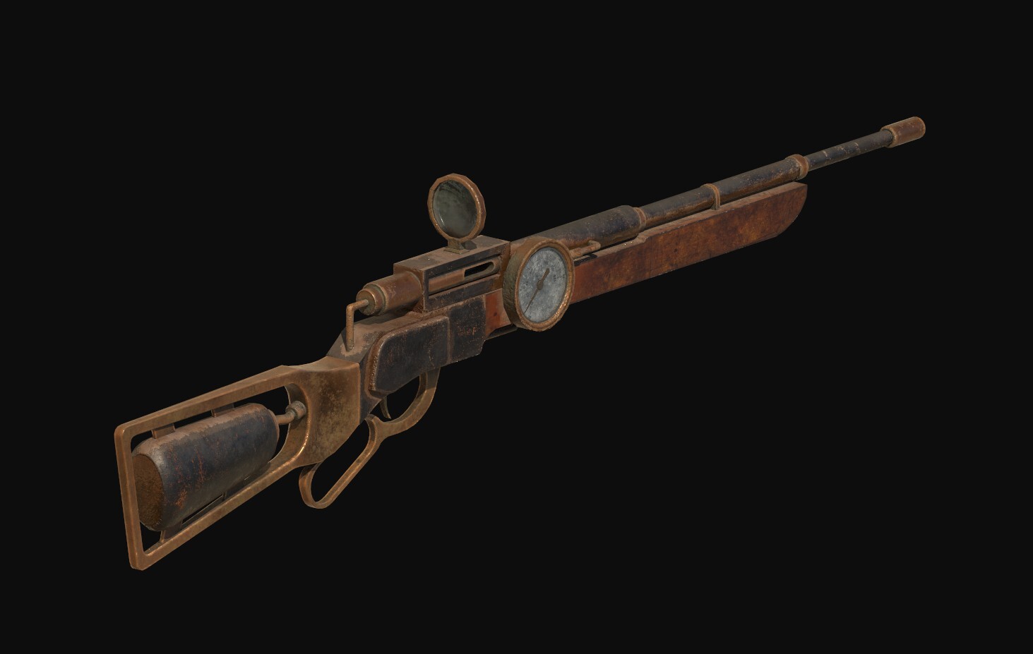 ArtStation - Old rifle steampunk