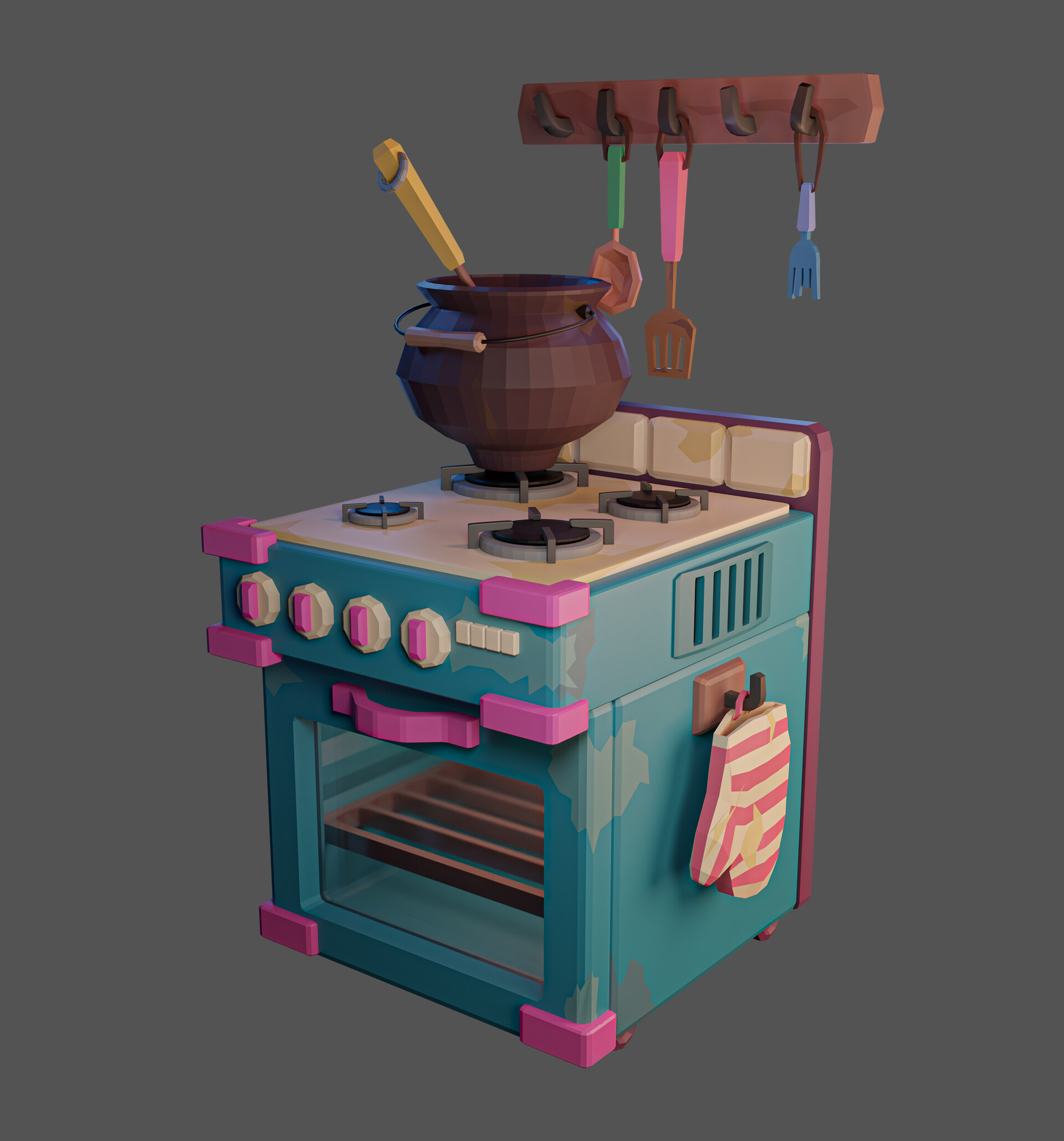 ArtStation - Stove and kitchen props