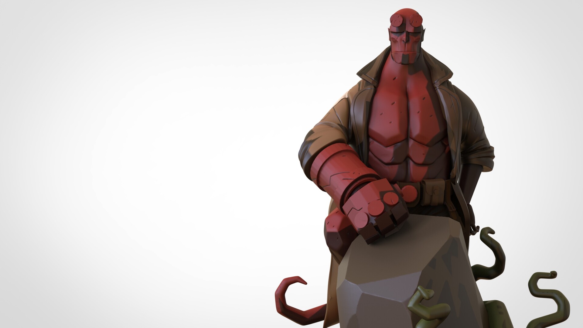 ArtStation - HELLBOY-COMIC STATUE