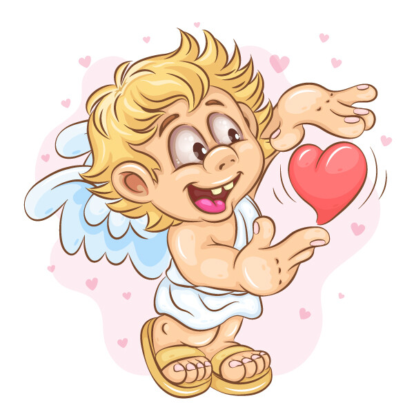 ArtStation - Cute Cupid with Heart.