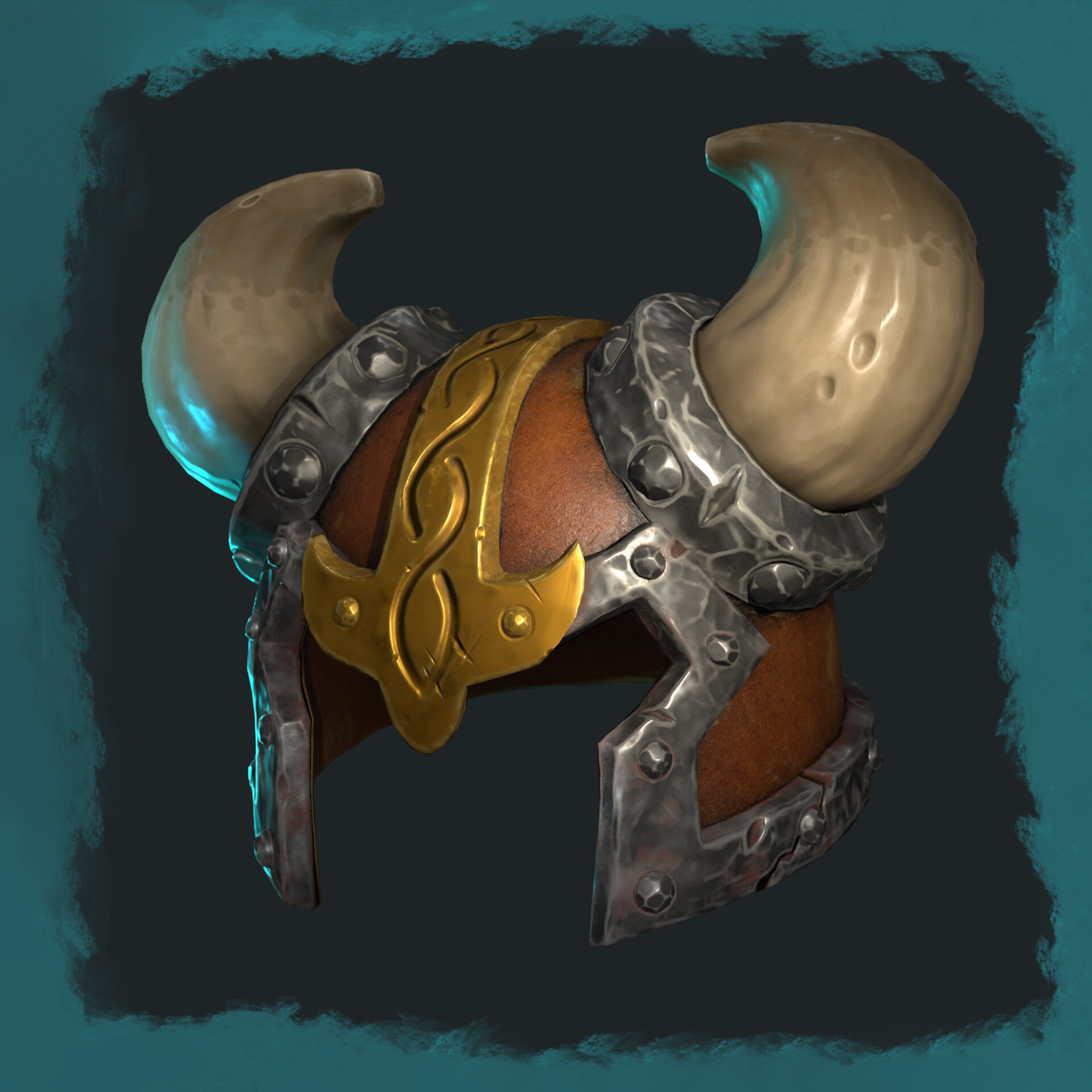 ArtStation - Stylized Viking Helmet