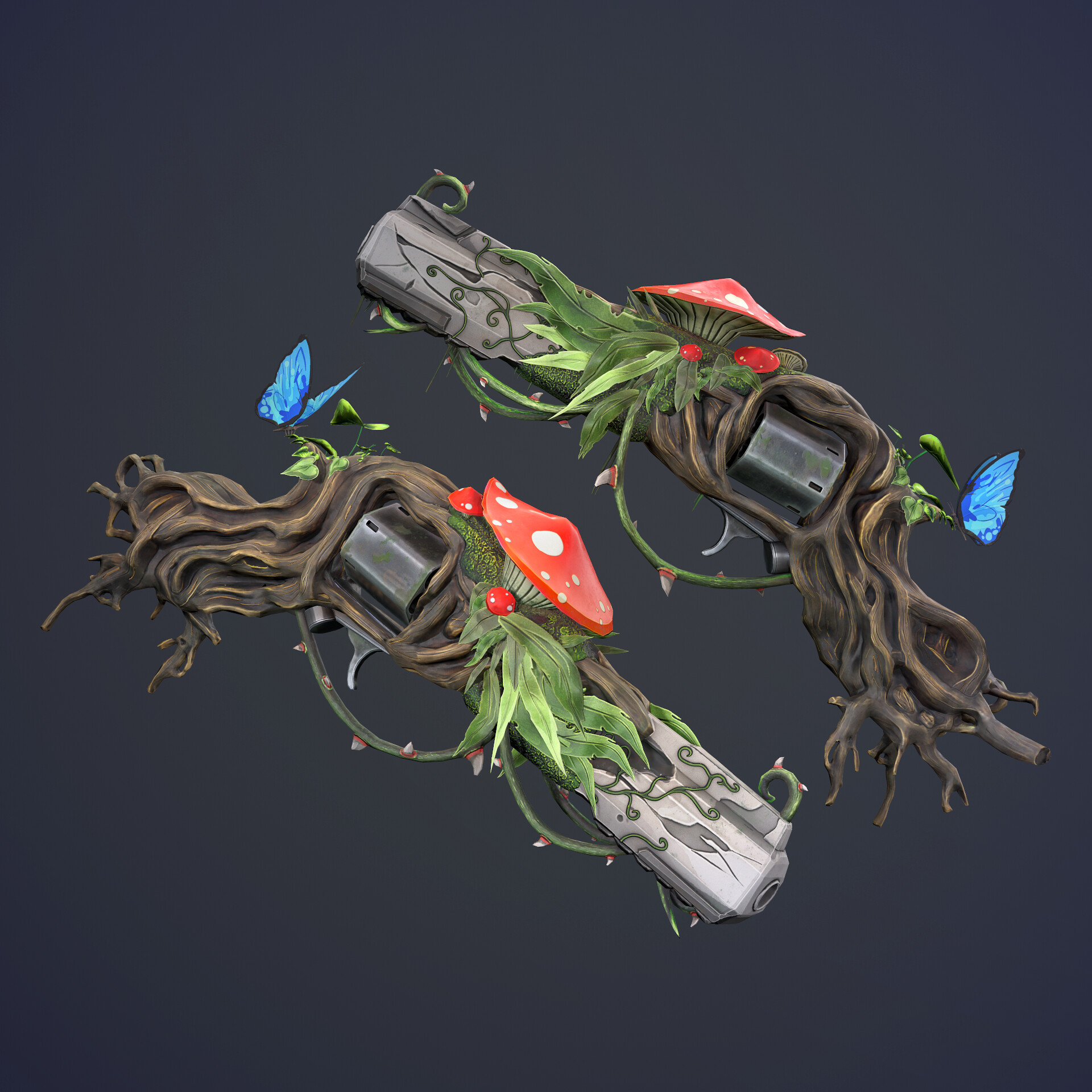 ArtStation - Stylized revolver