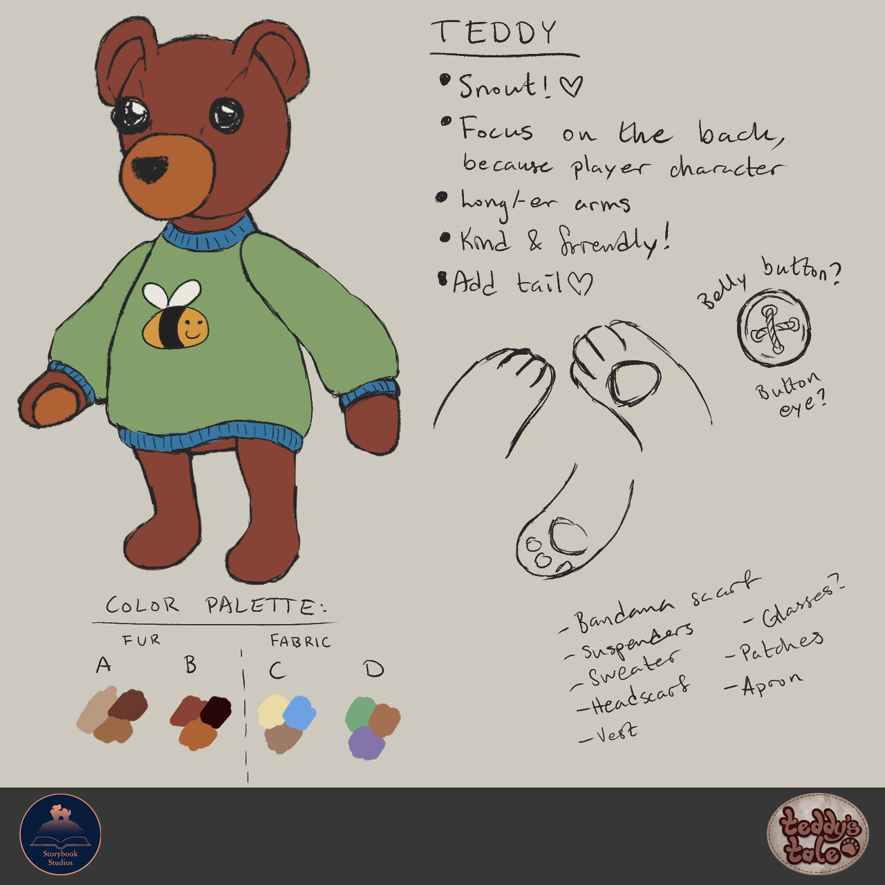ArtStation - "Teddy's Tale" - Teddy concept art