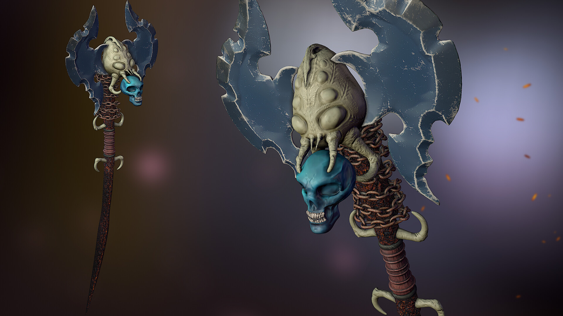 ArtStation - Stylized Alien Axe