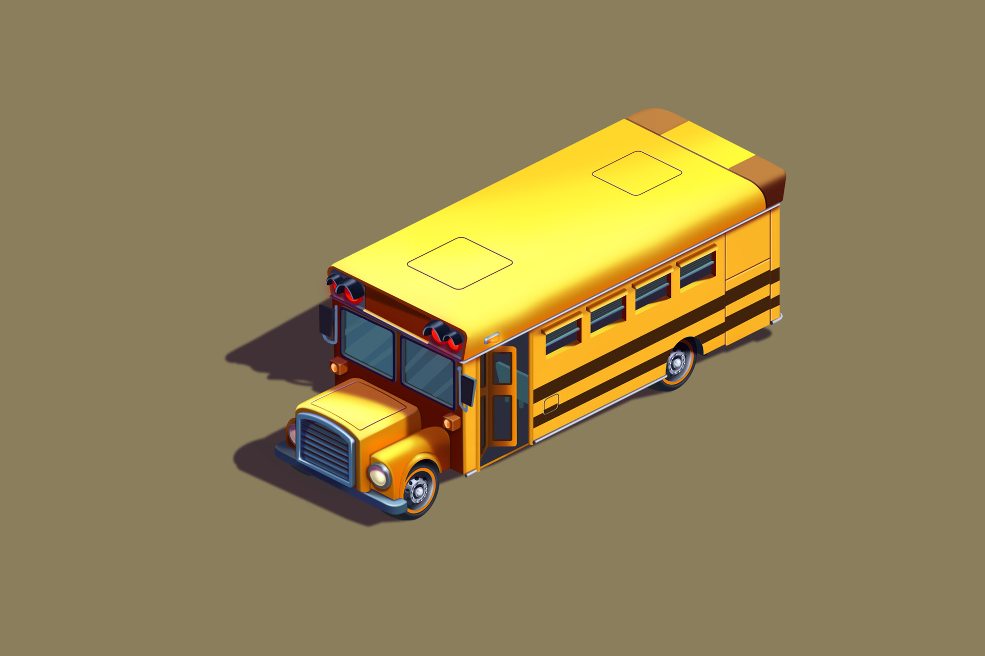 ArtStation - School Bus