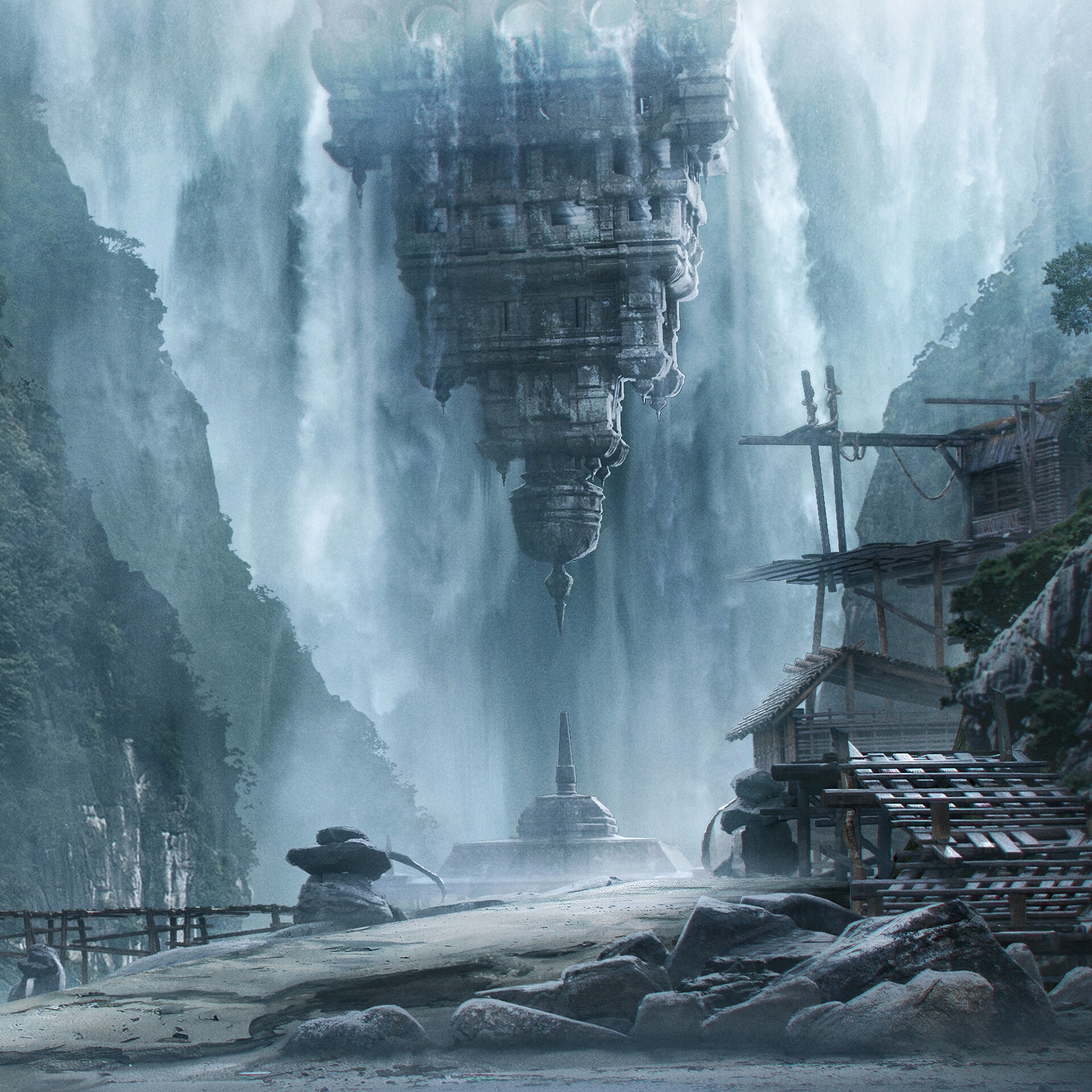 ArtStation - The Floating Temple