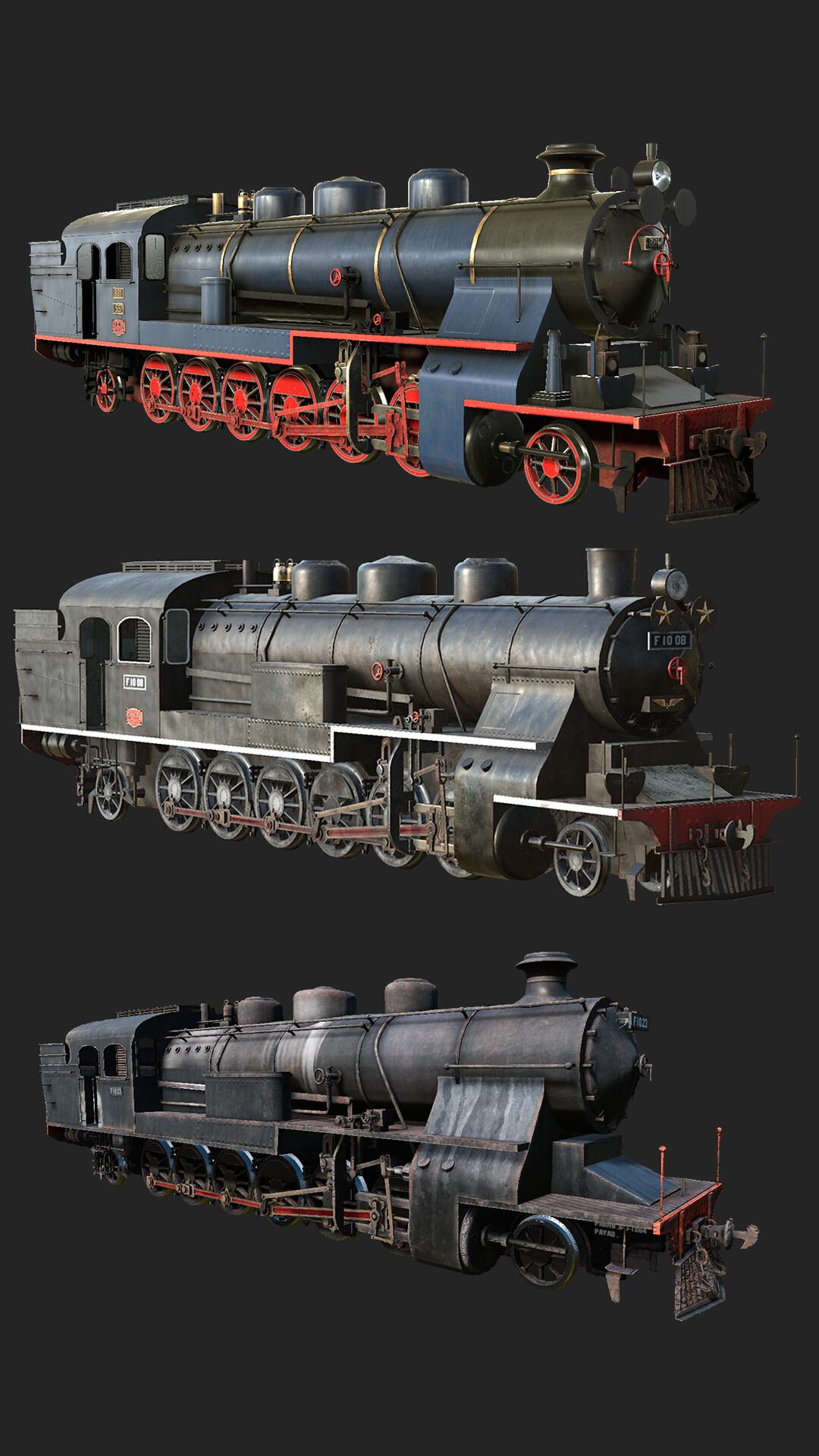 ArtStation - Indonesian Steam Locomotive F-10