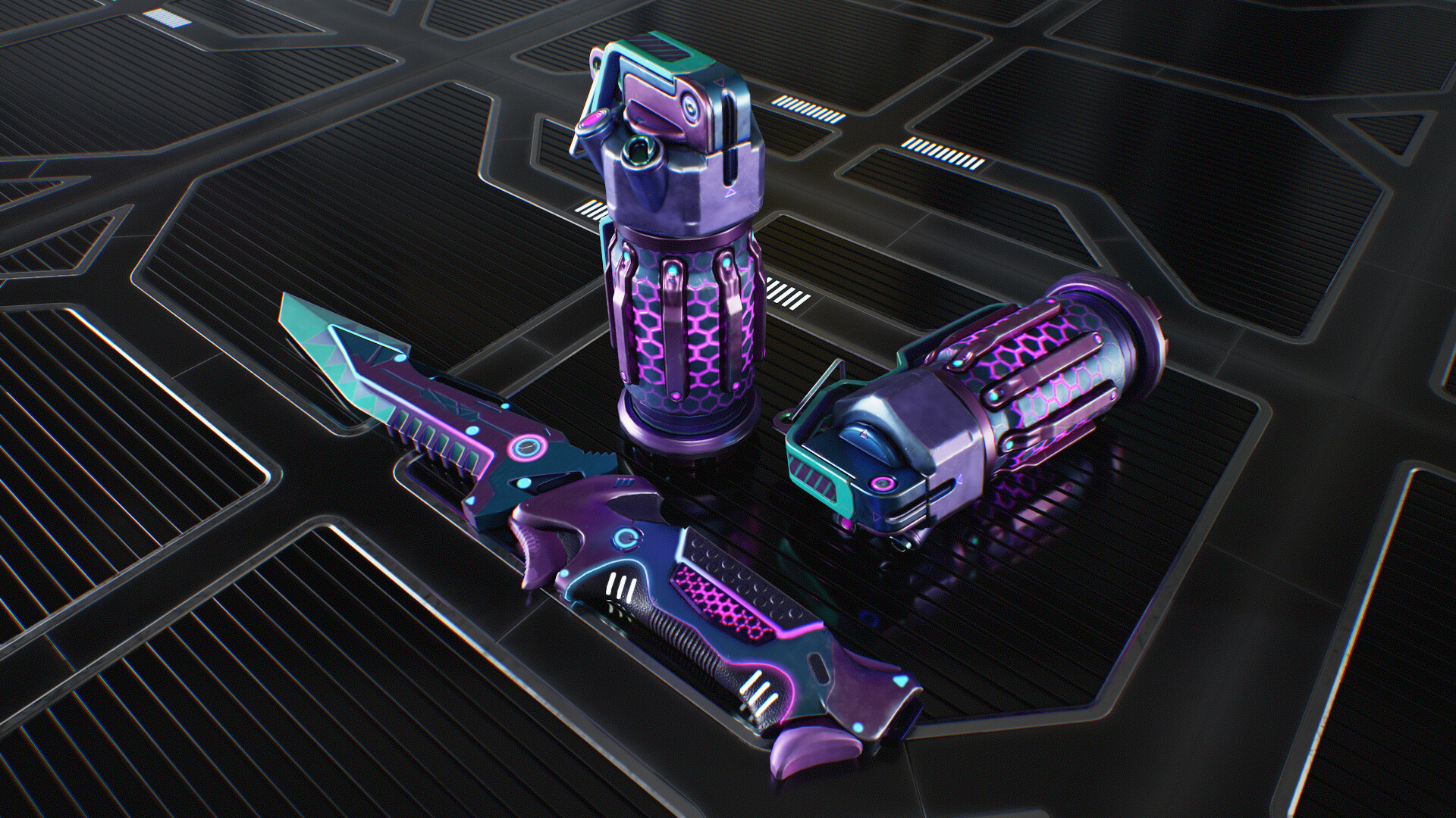 ArtStation - Stylized Sci-fi Weapon Scene