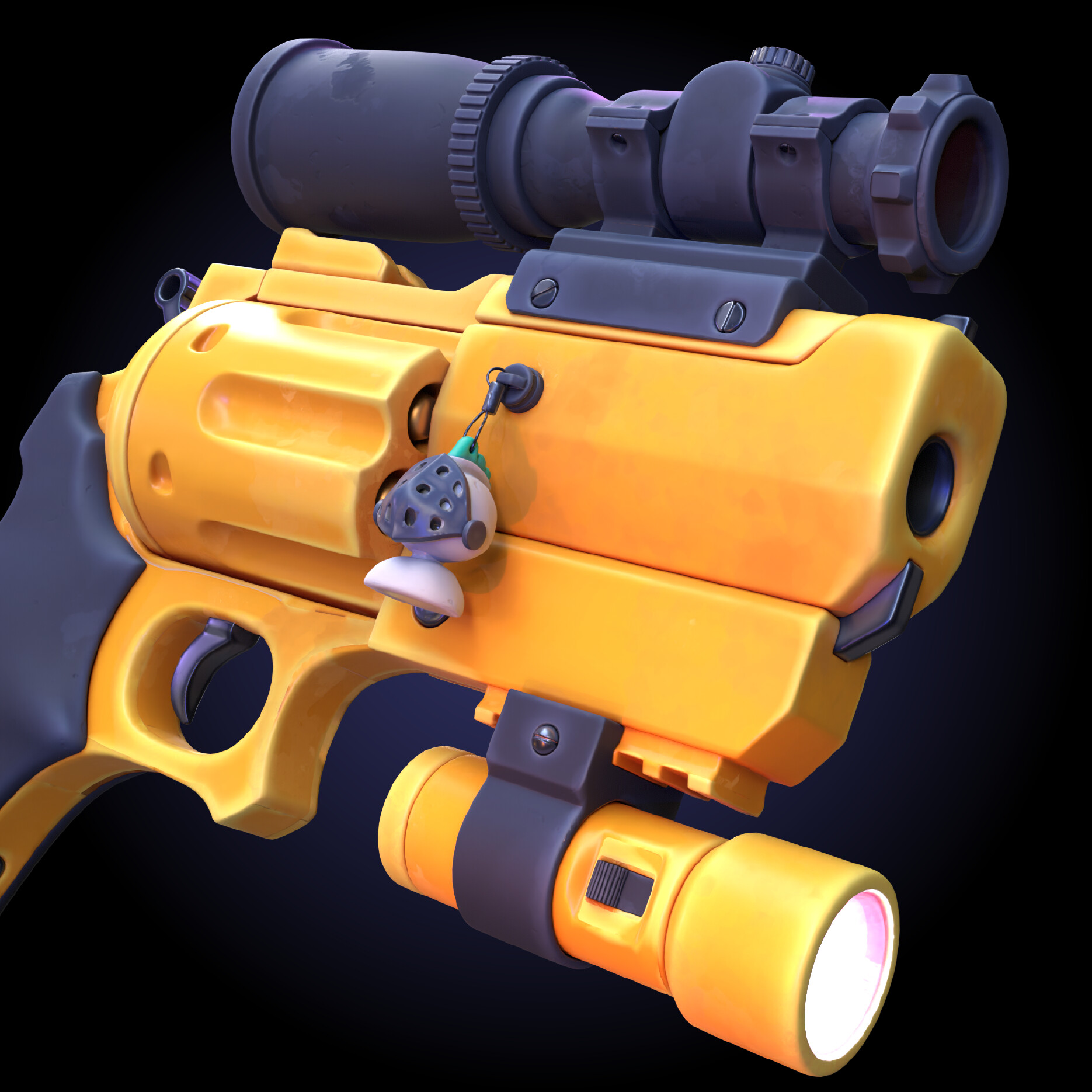ArtStation - Stylized Revolver Gun