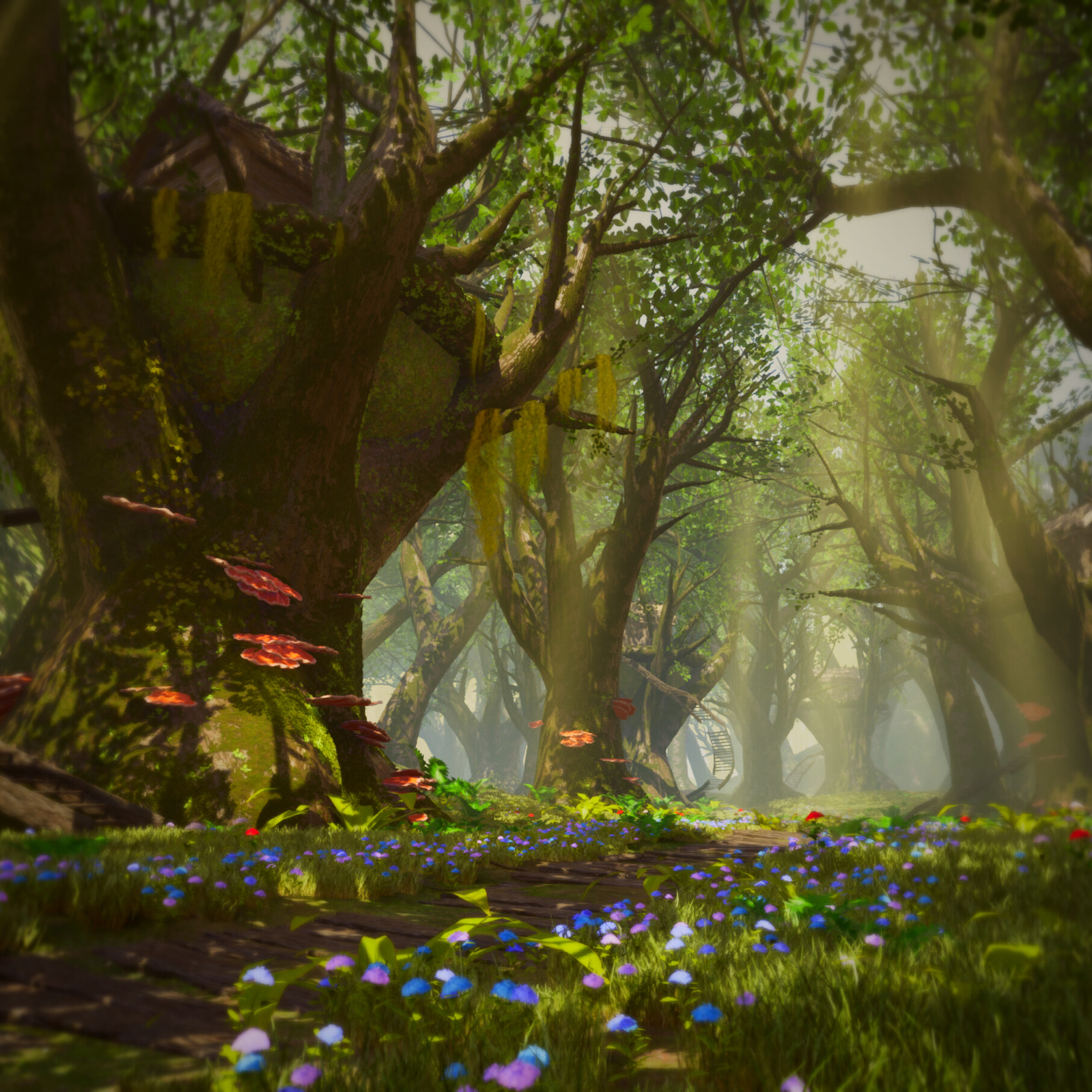 ArtStation - ﻿Enchanted Glade 3D Modeling