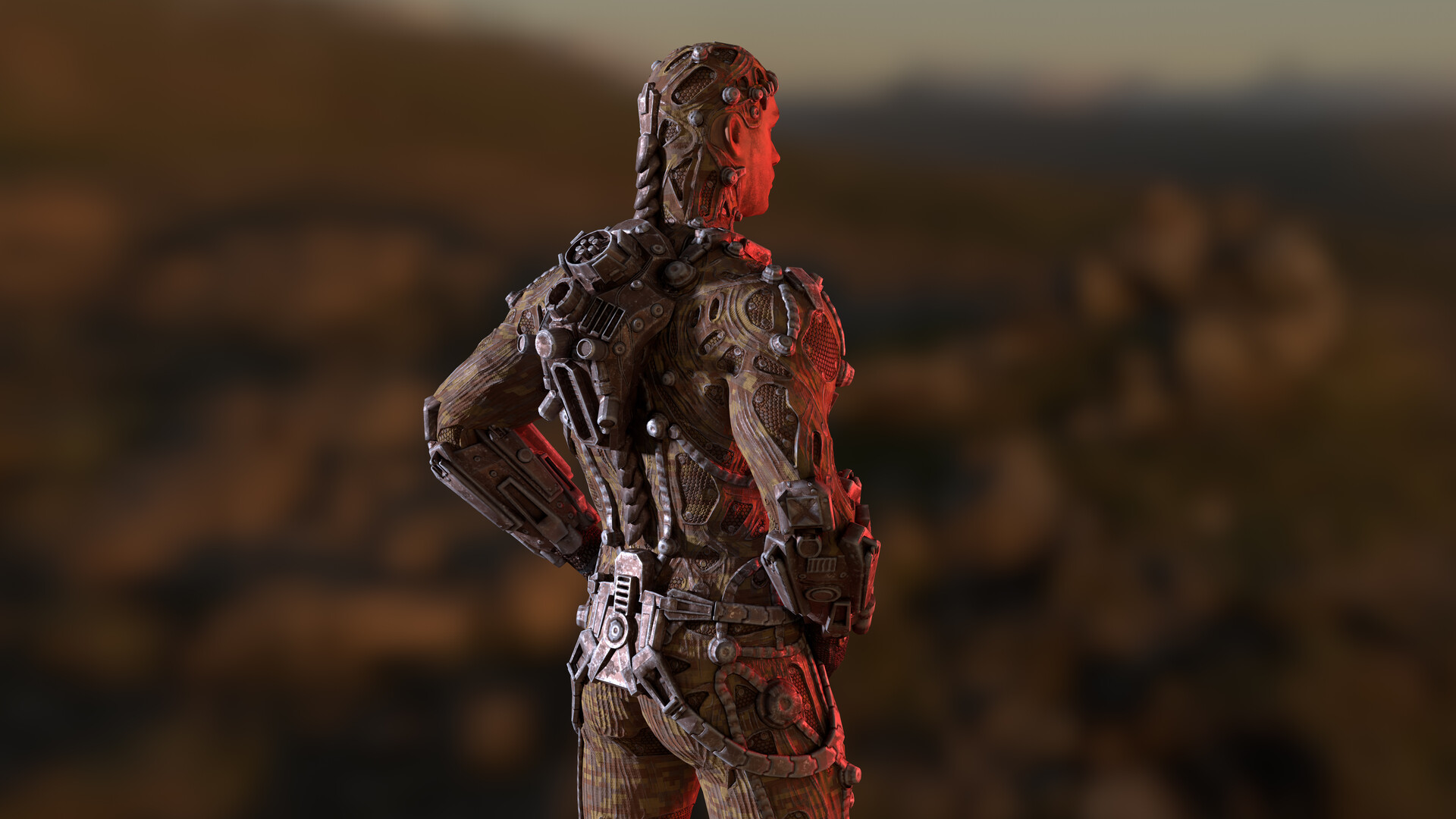 ArtStation - Desert Scout EXO COMBAT suit