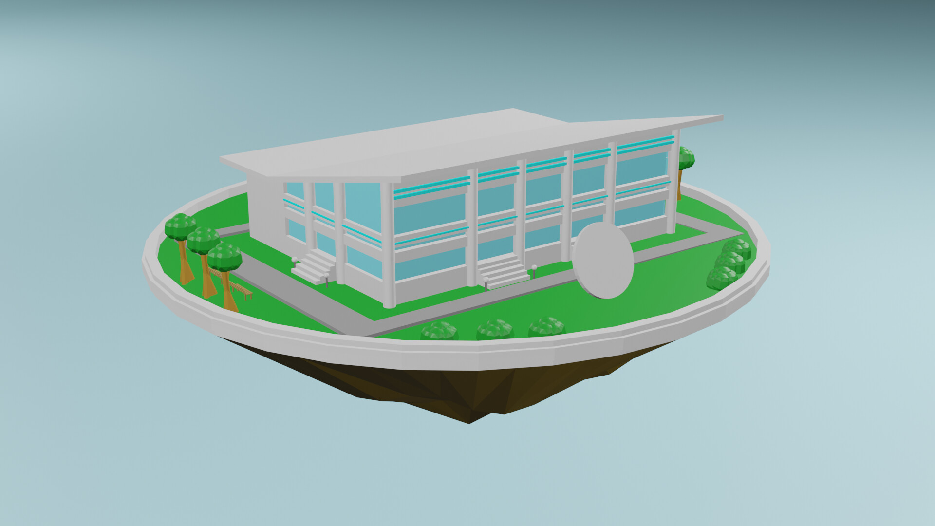 ArtStation - SKYLAND CINEMA BUILDING CENTER