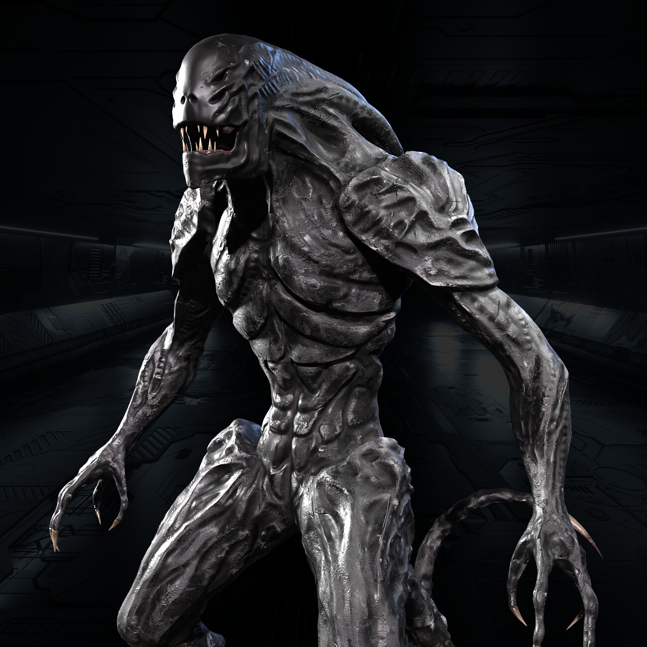 ArtStation - Xenomorph Inspired Alien Creature