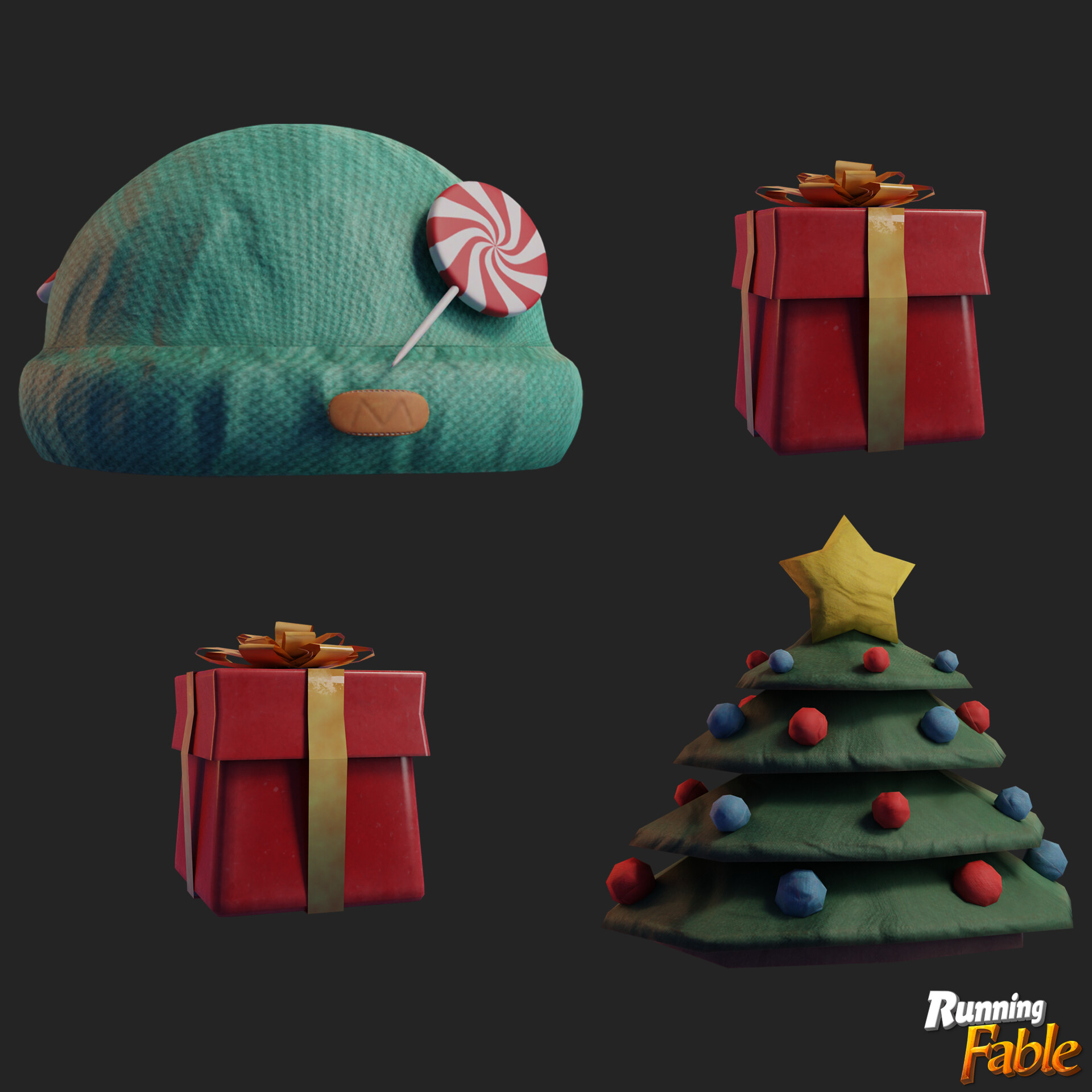 ArtStation - Winter '22 Hats & Misc. - Running Fable