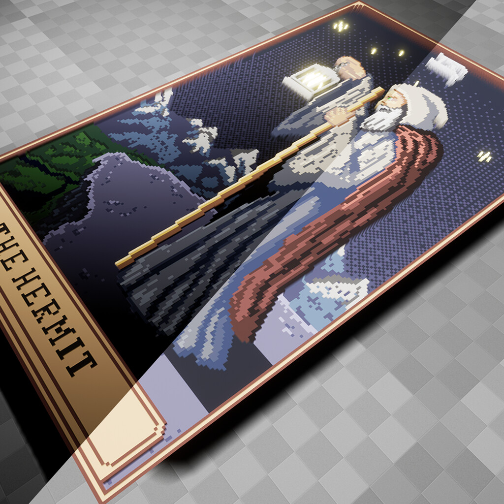 Alexander Ros - Tarot 3D Card: The Hermit