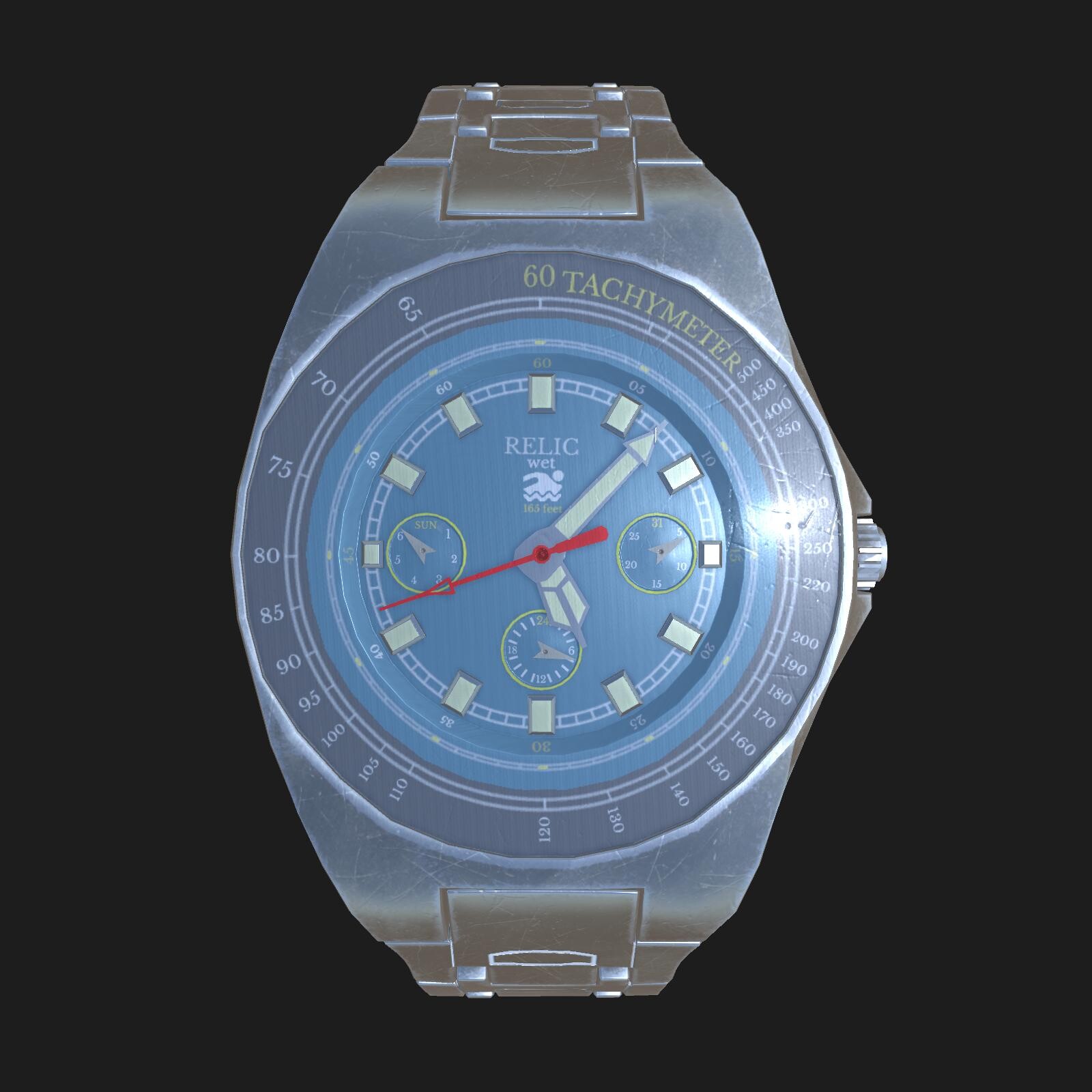 ArtStation - 3D Realistic Metallic Relic Watch