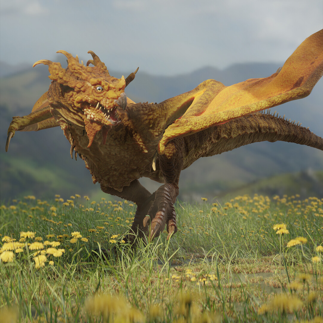 ArtStation - wyvern of the highlands