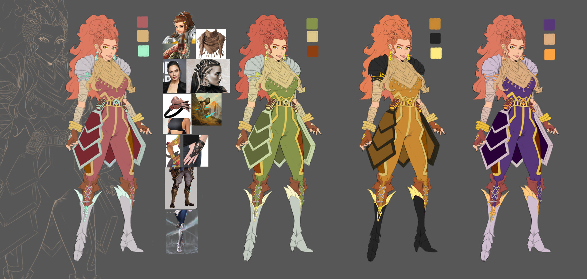 ArtStation - Sigrid Color Variations and Original Sketches
