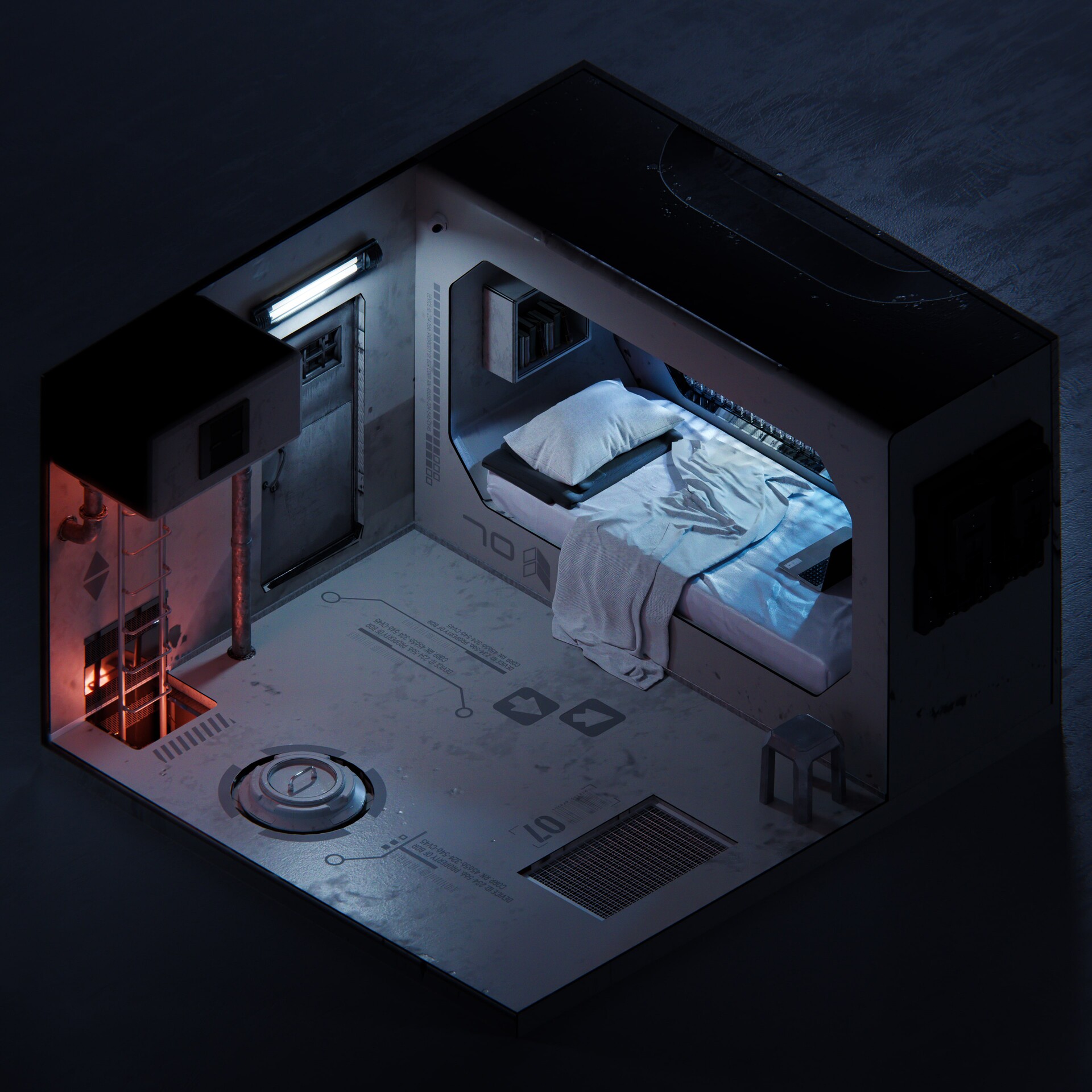 ArtStation - Some Isometric Rooms i made in Blender 3D