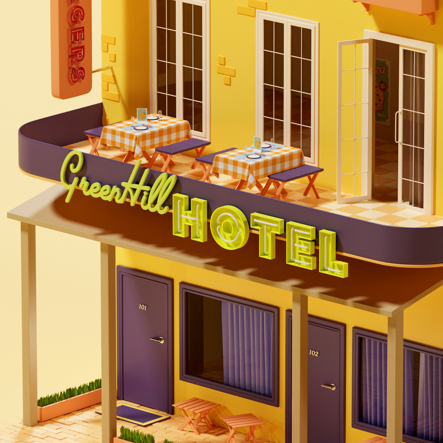 ArtStation - Retro Pizza Hotel