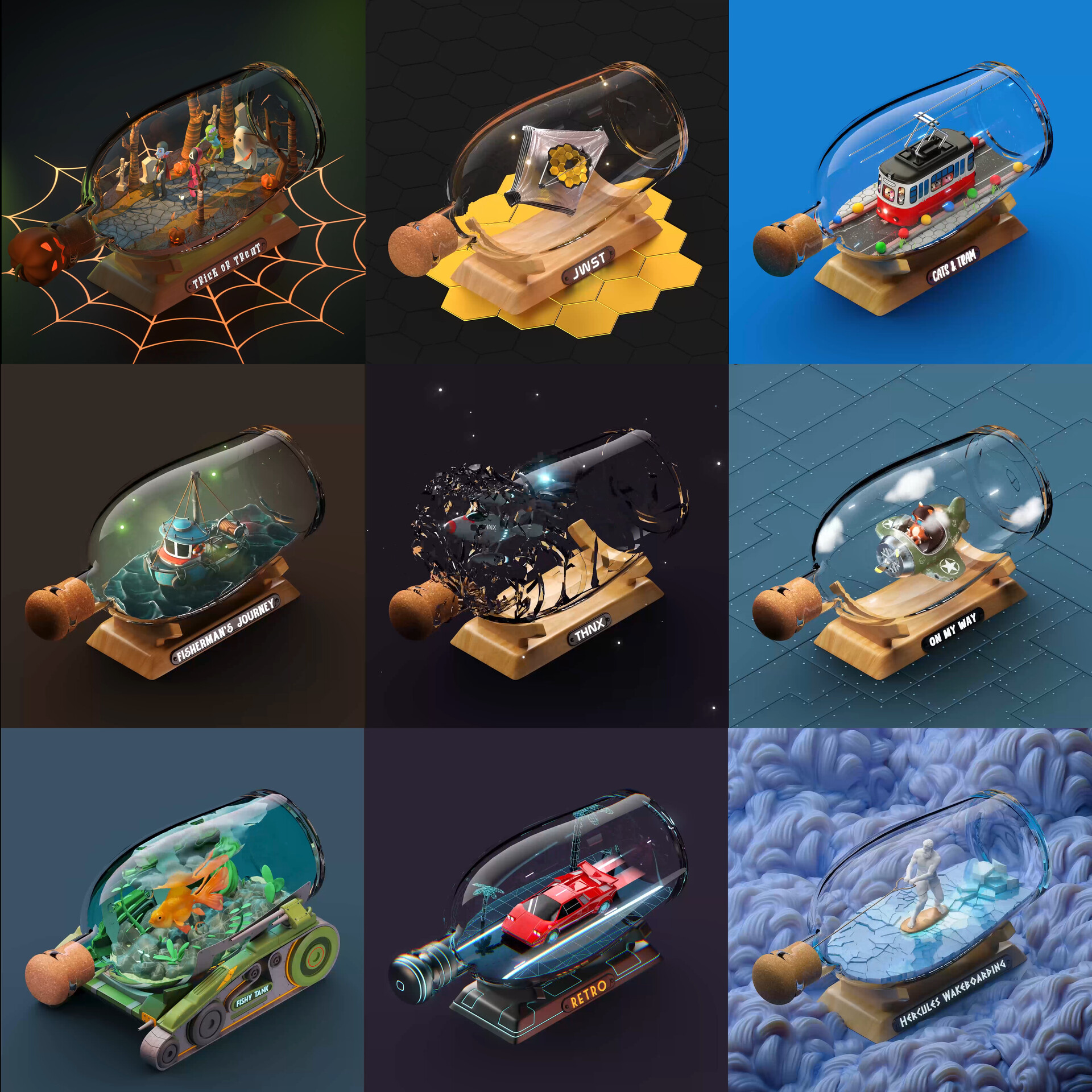 ArtStation - Bottle Series (1-19) 2022 NFT Collection