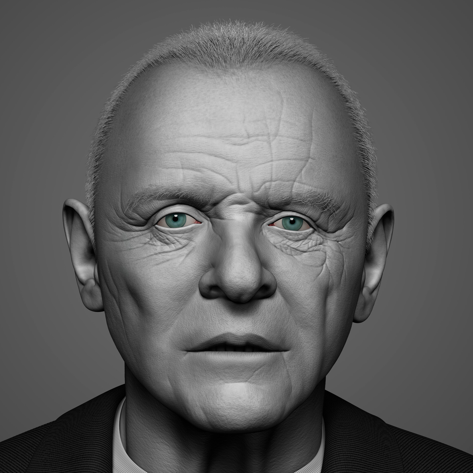 ArtStation - Anthony Hopkins likeness