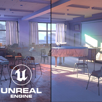 ArtStation - Game Environment - Music Classroom [Video + Breakdown]