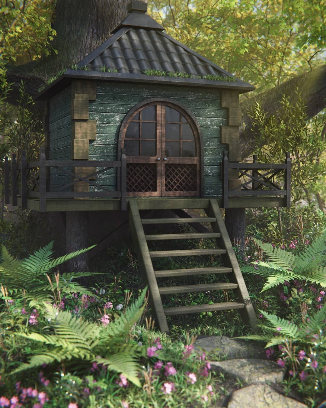 ArtStation - Old Cabin House