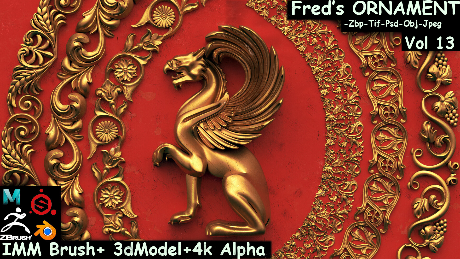 ArtStation - Fred's Ornament BRUSH Vol 13