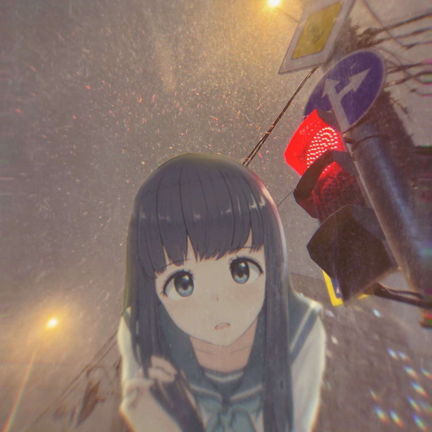 ArtStation - Girl near the traffic light