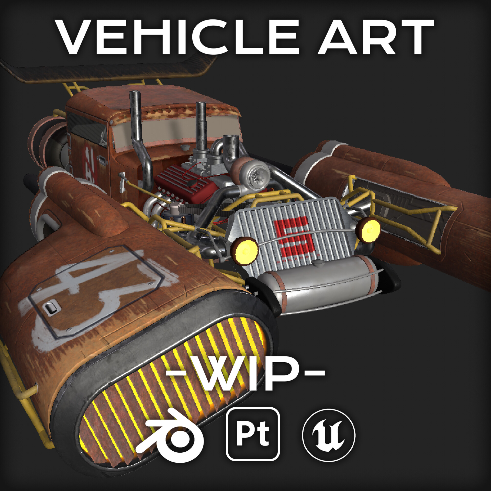 ArtStation - -WIP- Rat road Pod-racer
