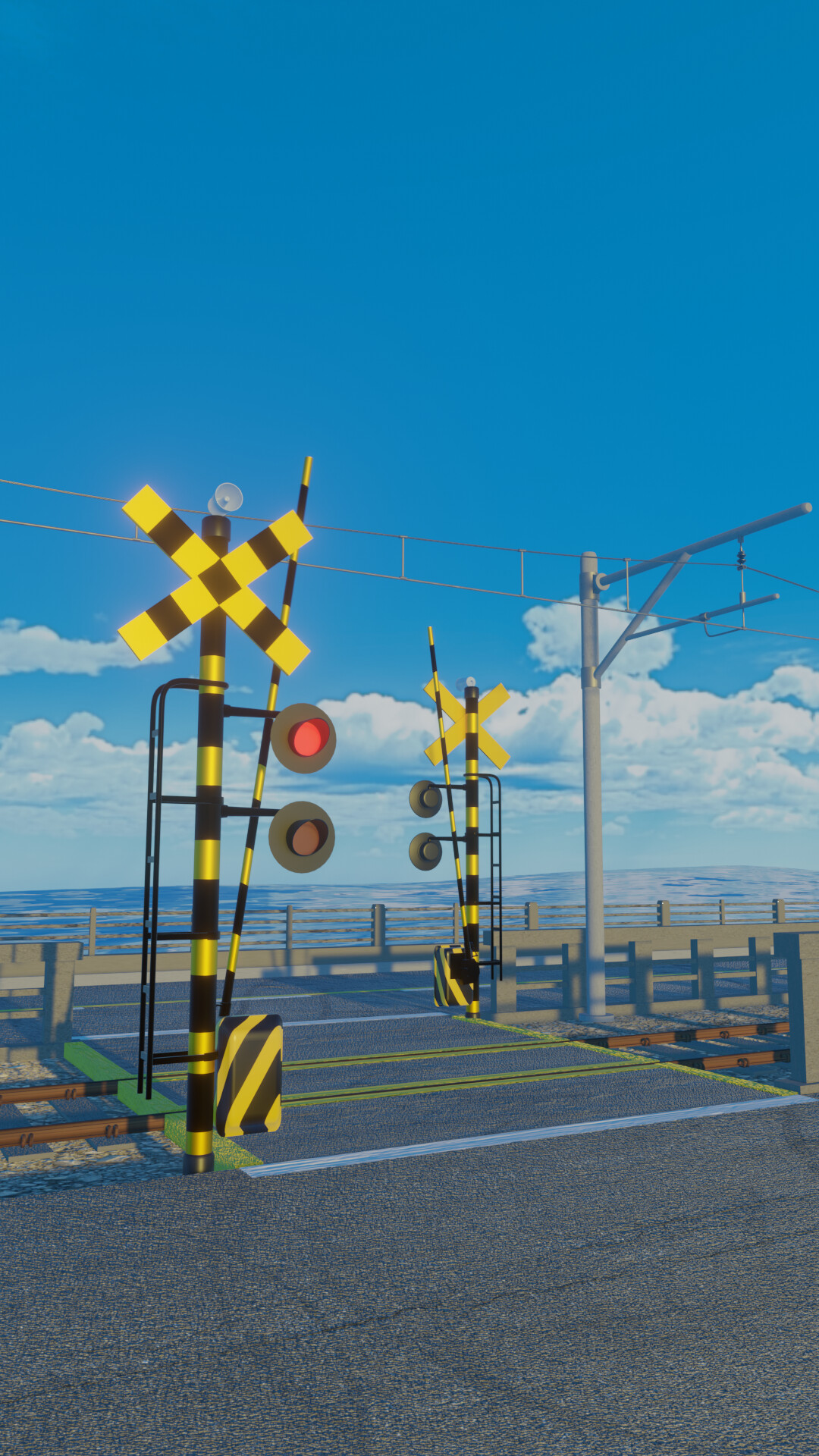 ArtStation - Japanese Railroad Crossing