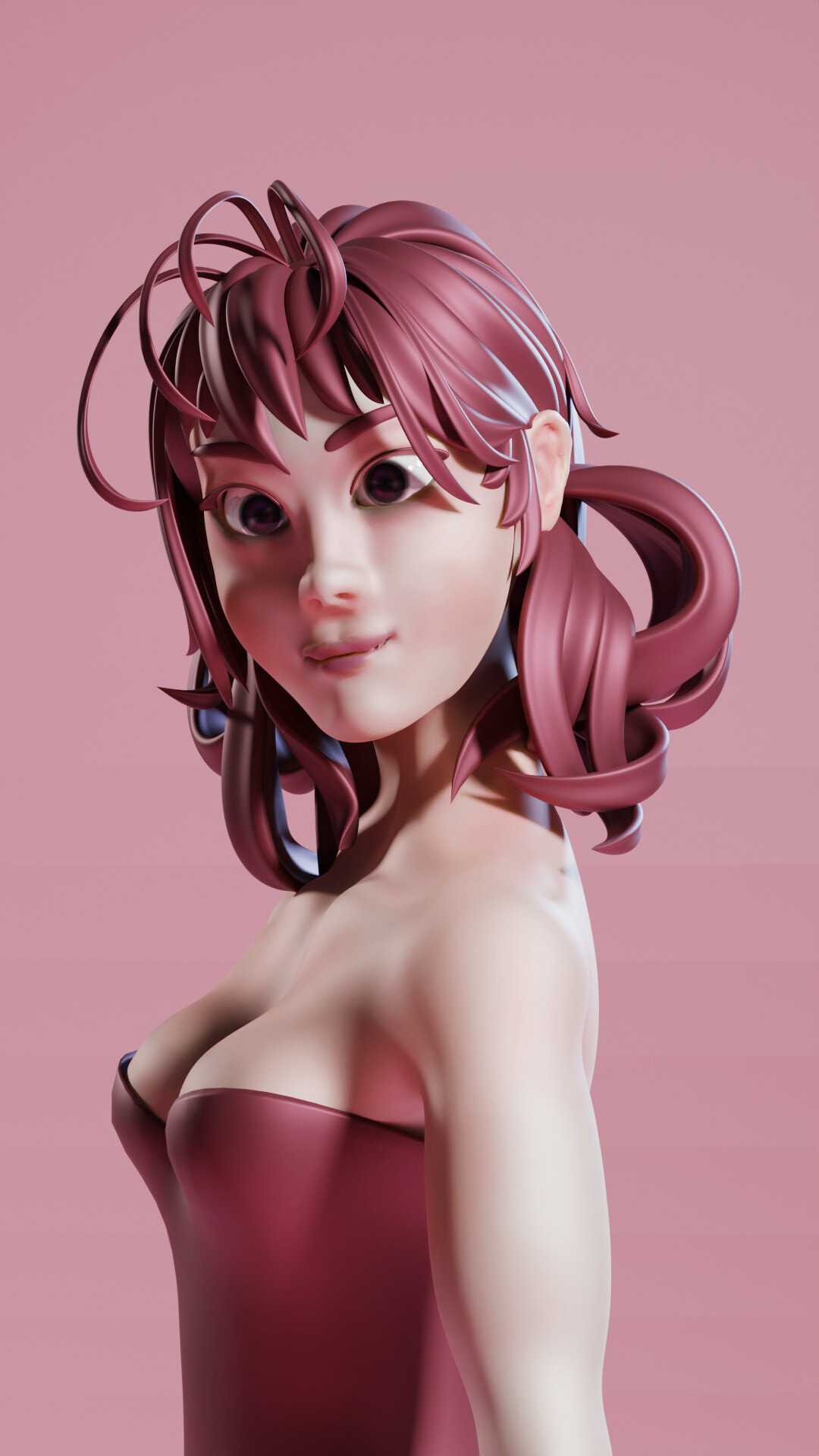 ArtStation - red girl