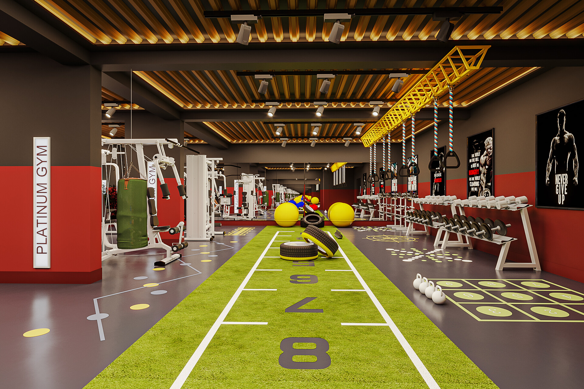 ArtStation - Gym Interior design