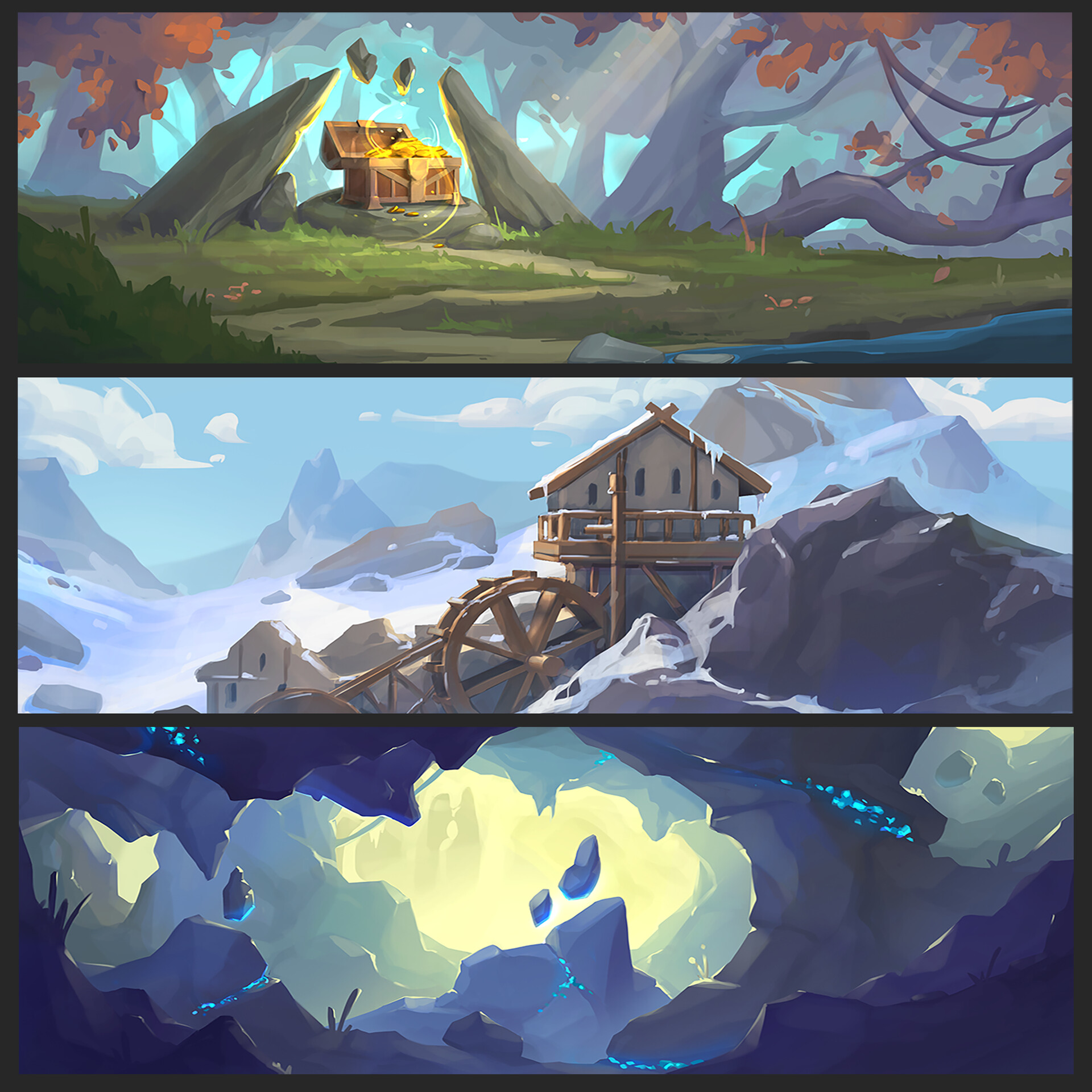 ArtStation - Daily quests backgrounds