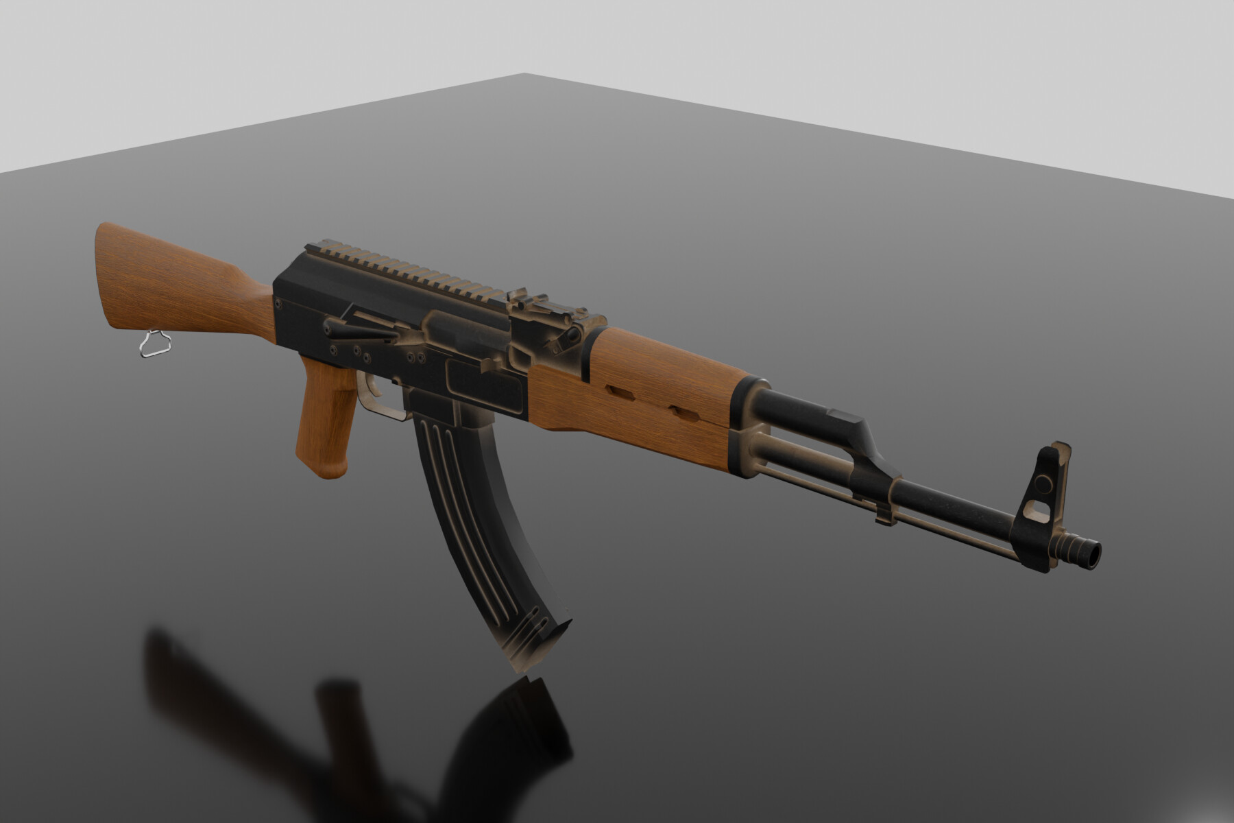 ArtStation - Simplistic AK-47 3D Model (Blender)