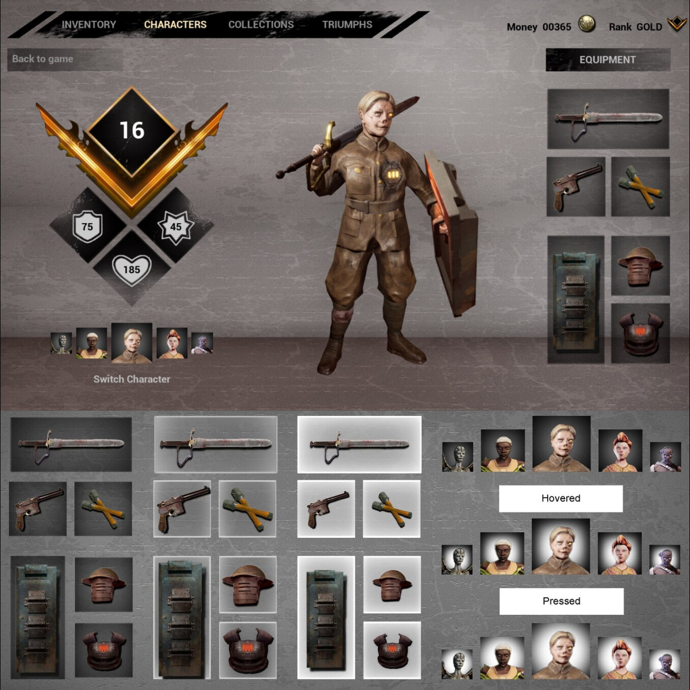 ArtStation - UI exercise - war themed