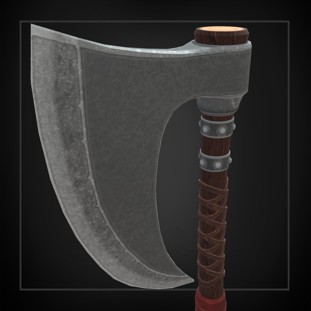 ArtStation - medium size battle axe.