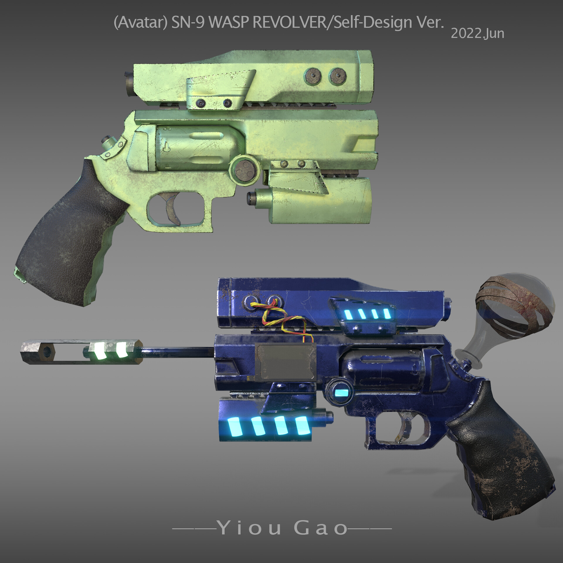 ArtStation - 3D Modeling (Avatar) SN-9 WASP REVOLVER & Self-Design Ver.
