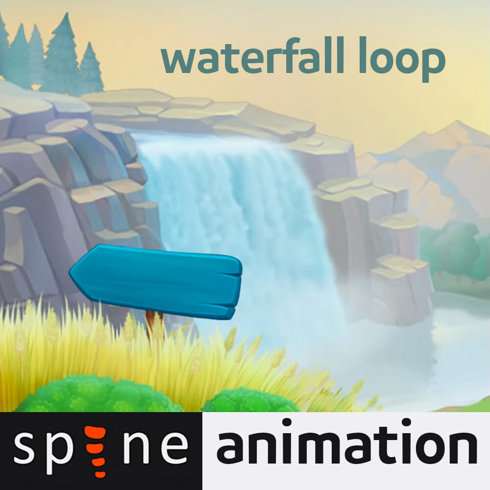 ArtStation - waterfall loop animation