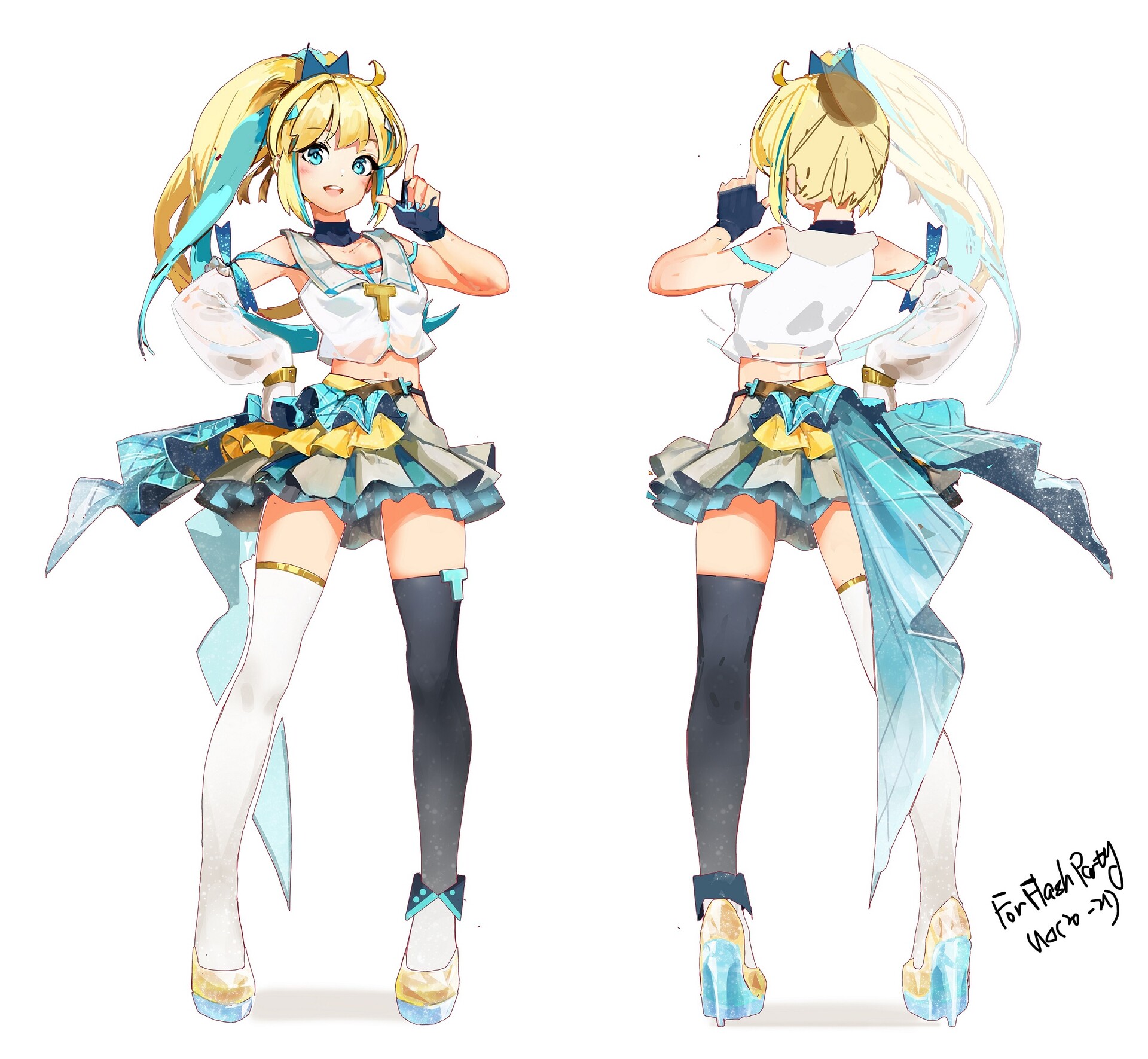 ArtStation - concept for 【Flash party】--taptap联动角色TapTap娘Tarara