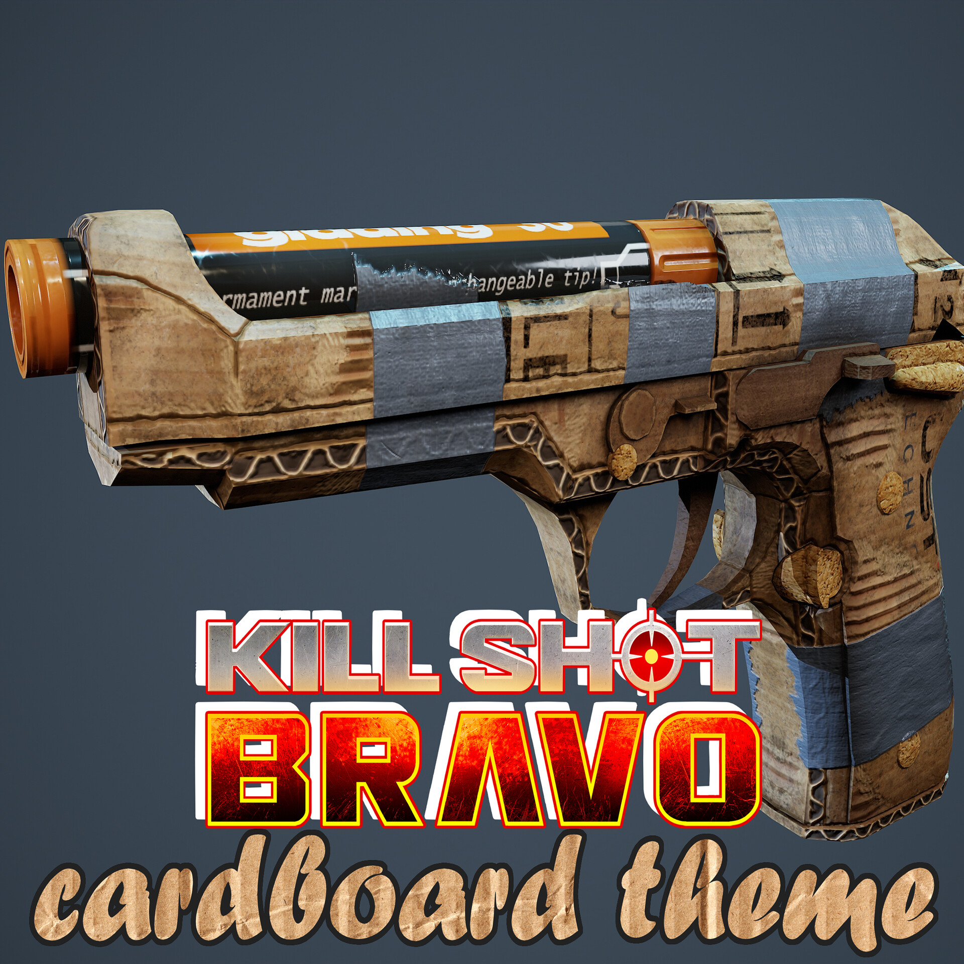 ArtStation - DIY cardboard style gun skins