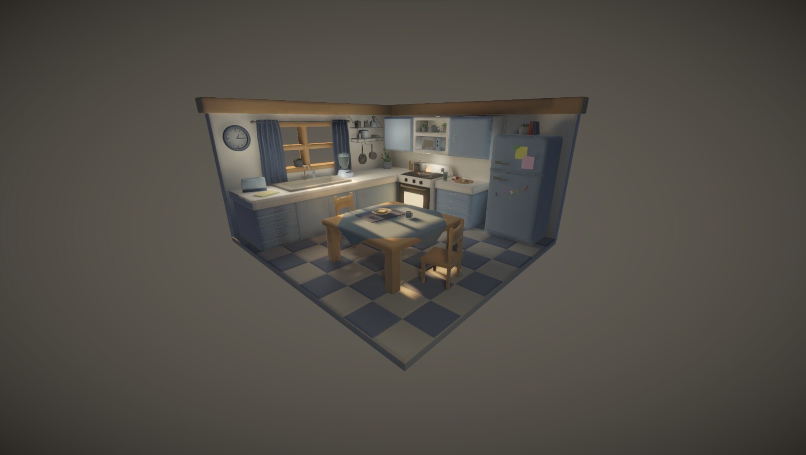 ArtStation - Cozy Kitchen - Diorama 3D