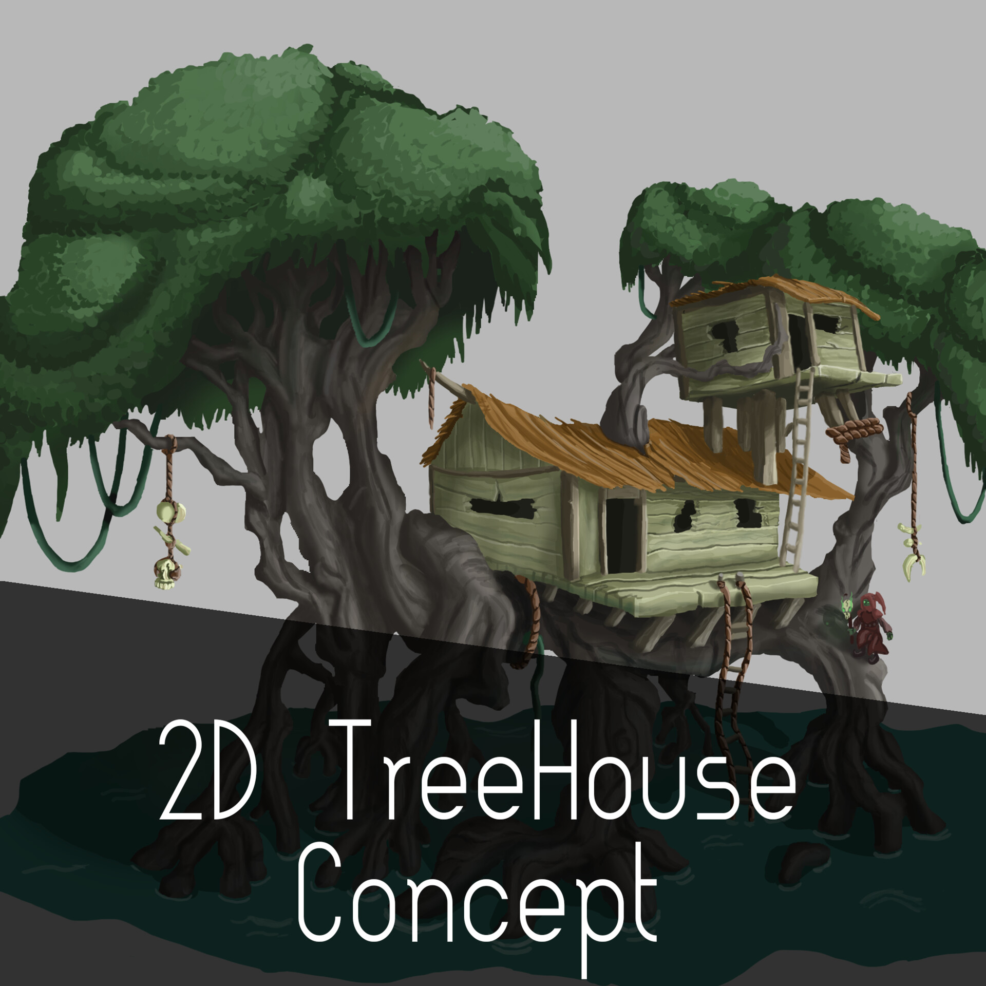 ArtStation - 2D TreeHouse concept