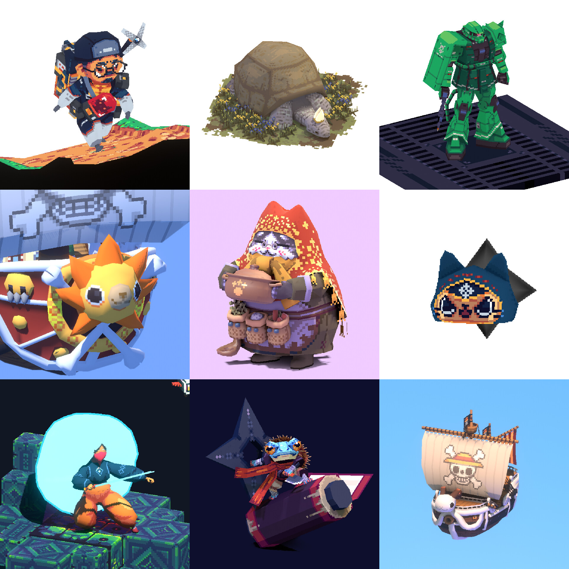ArtStation - Low Poly + pixel art gallery