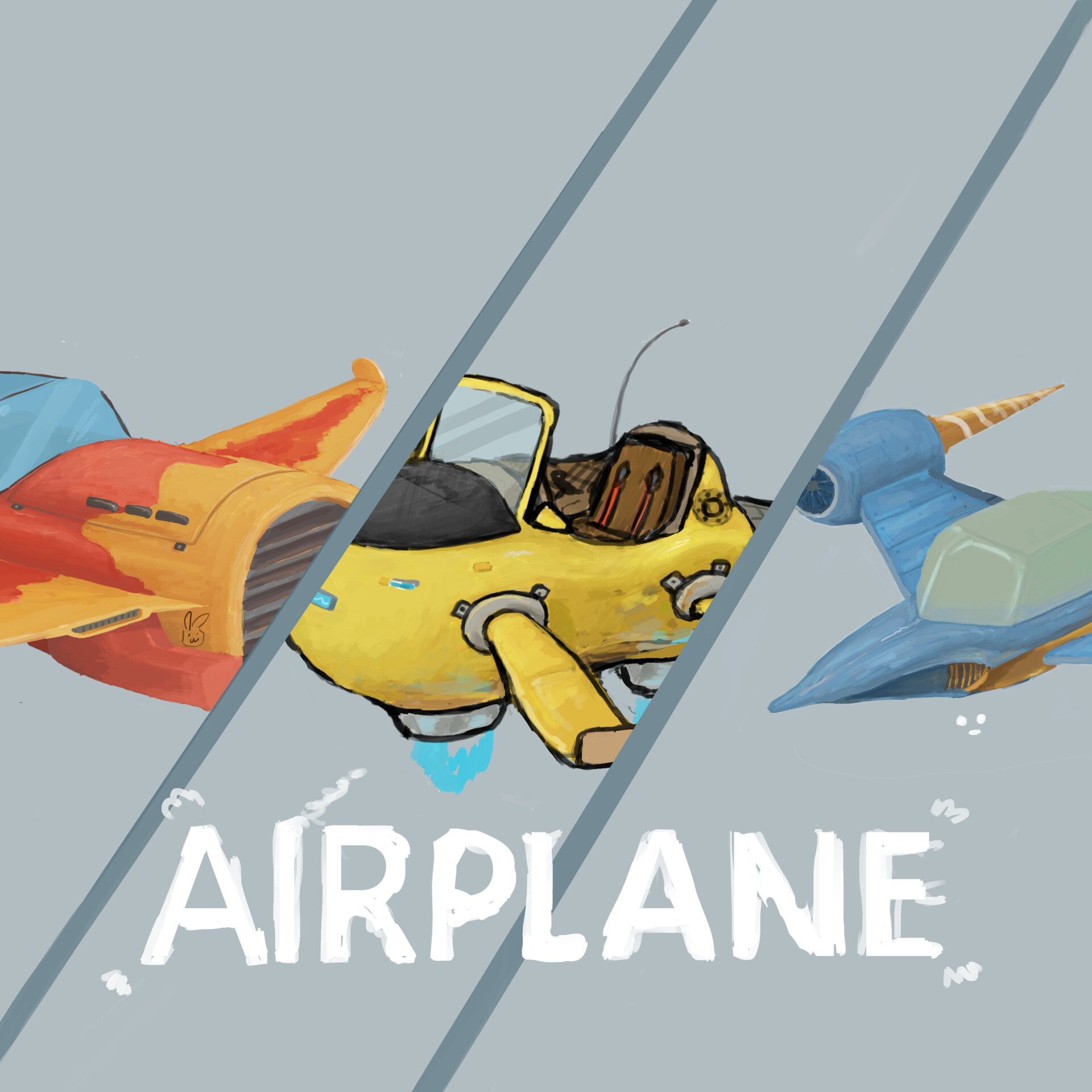 ArtStation - Airplane + Spaceship