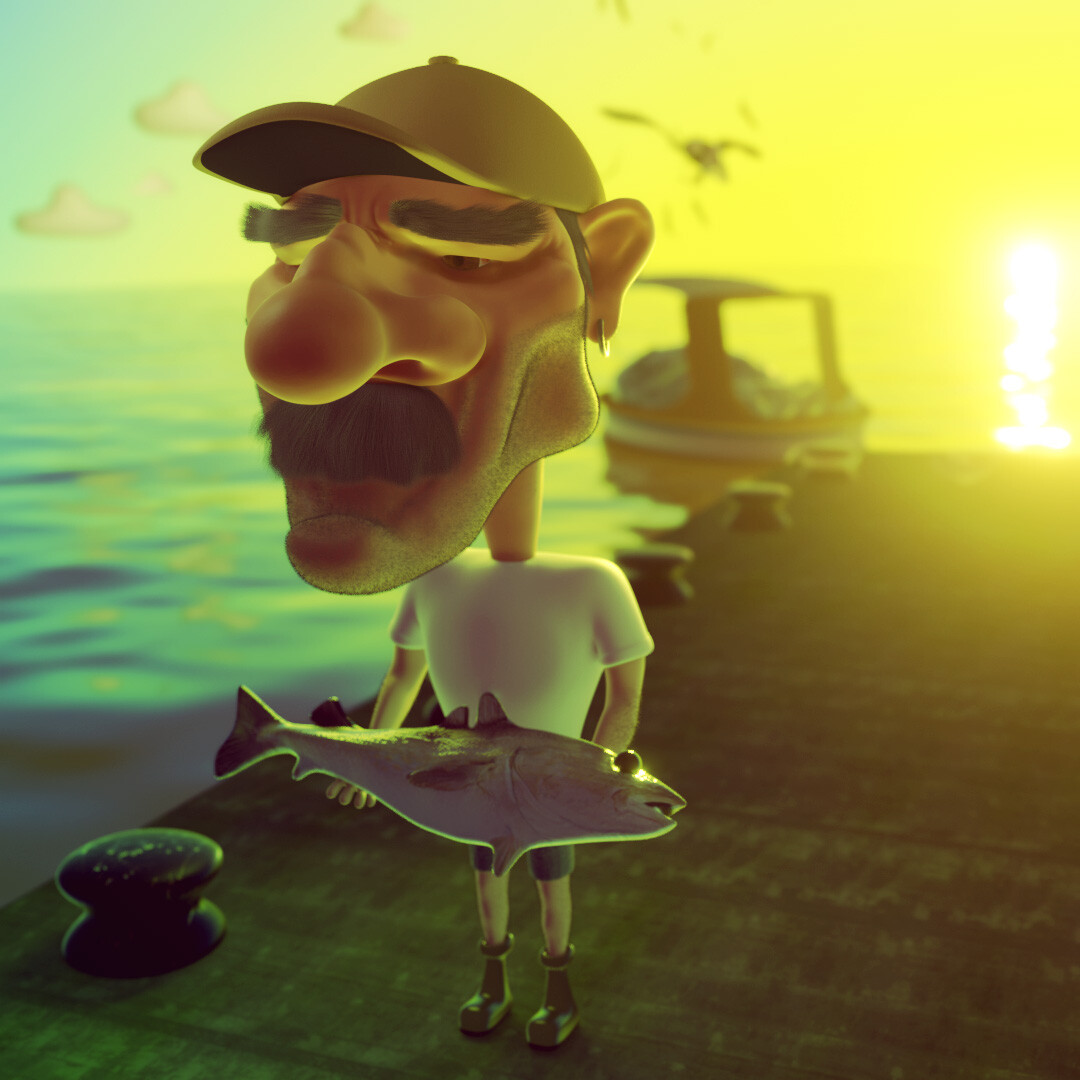 ArtStation - Model 3D Fisherman