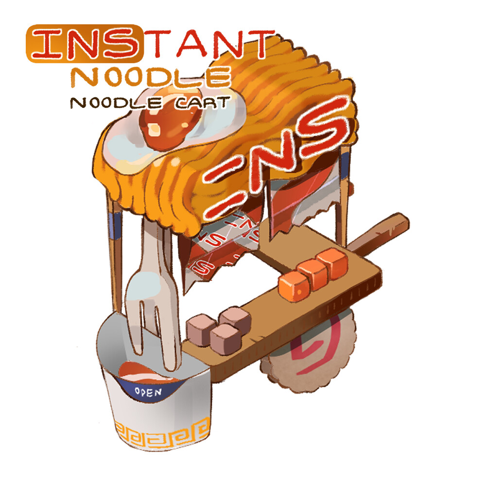 ArtStation - Instant Noodle Cart - Concept Art